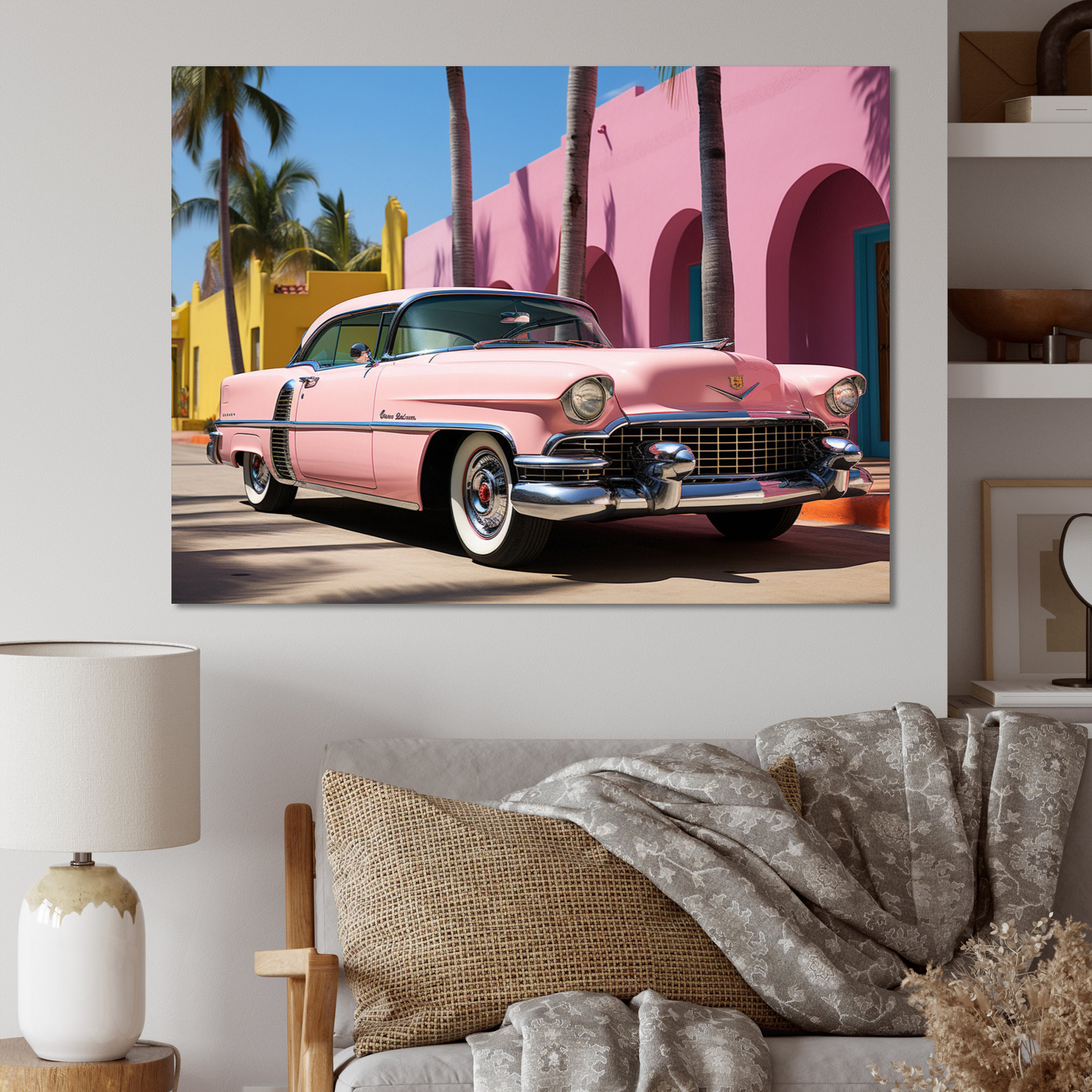 Latitude Run® Miami Pink Cadillac IV - Transportation Wall Art Prints ...