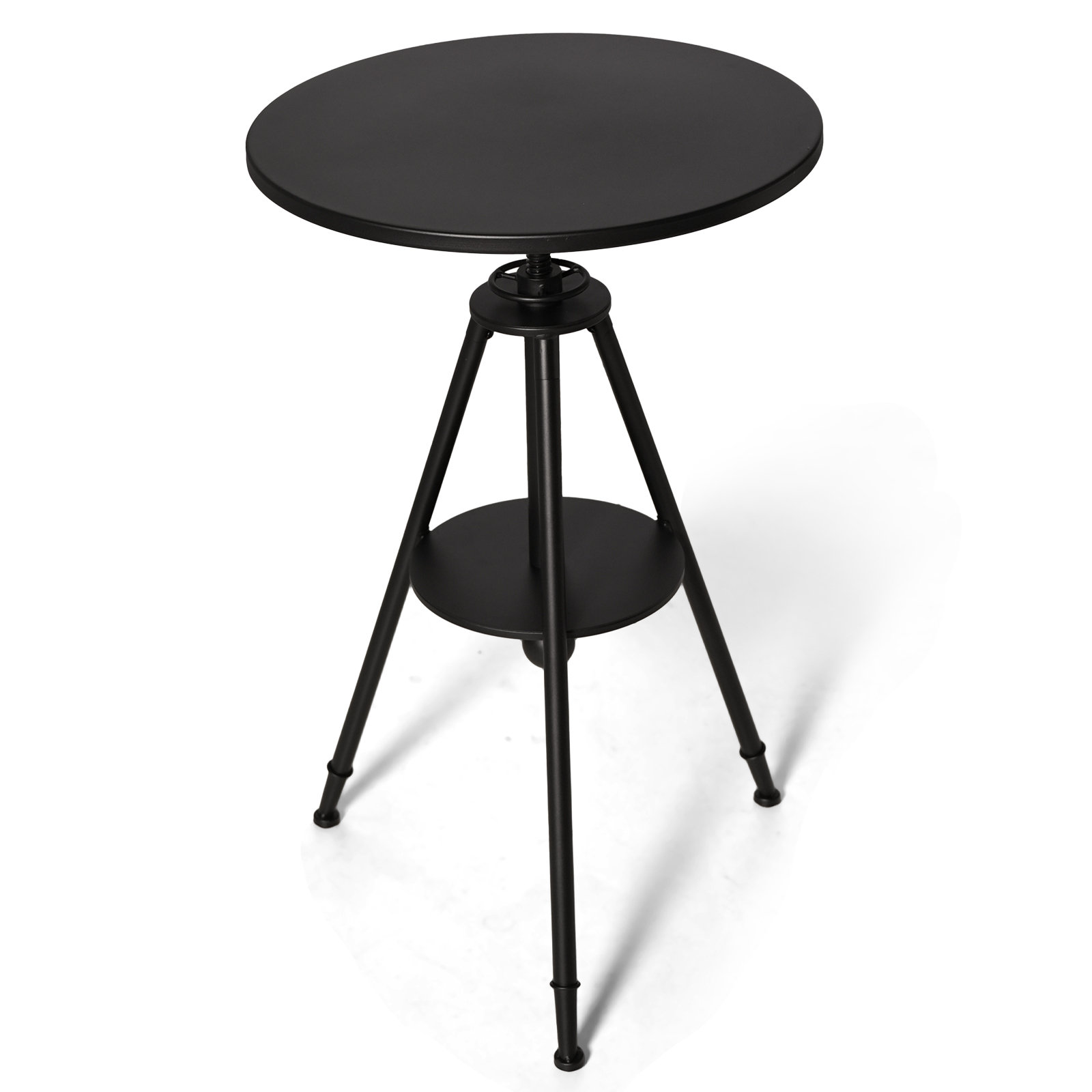 17 Stories Industrial Bistro Table Vintage Cafe Table Farmhouse Round ...