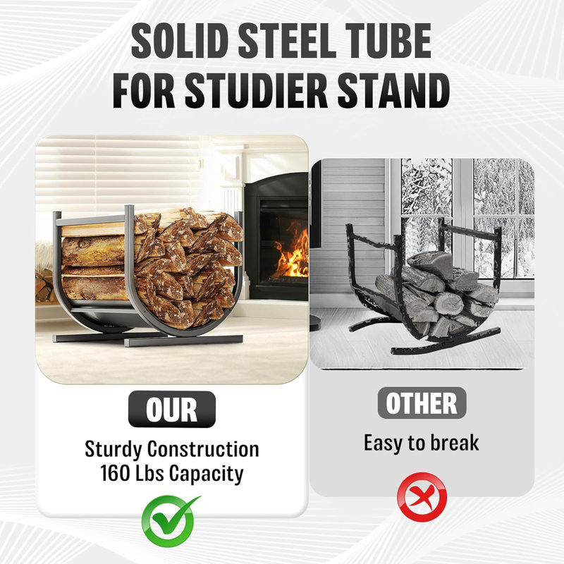 Arlmont & Co. Steel – Firewood log rack - Basic | Wayfair