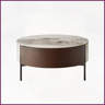 Latitude Run® Modern Round Coffee Table with Sintered Stone Top ...