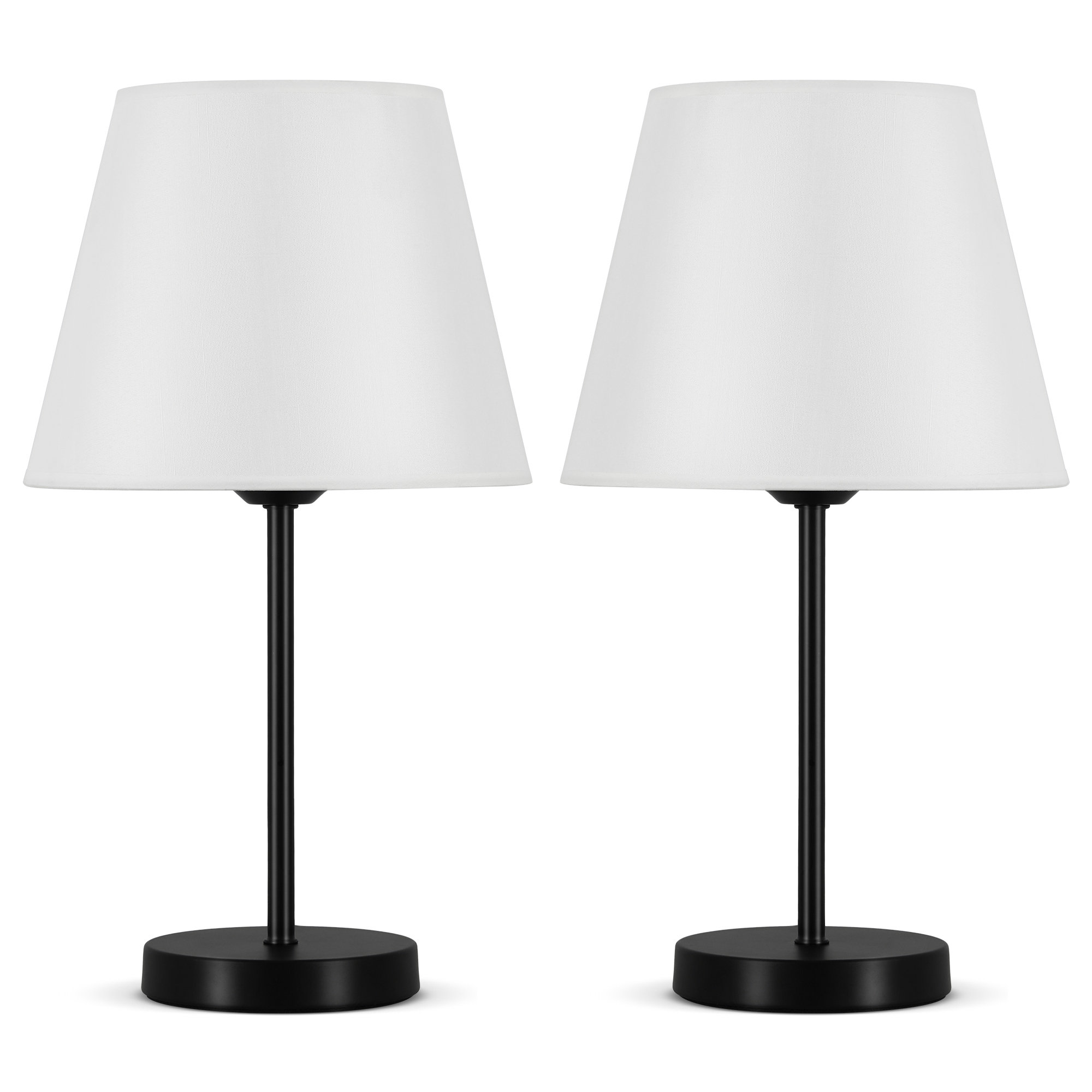 Latitude Run® 15.4 Inch Tall Table Lamps with Metal Base&Fabric Lamp ...