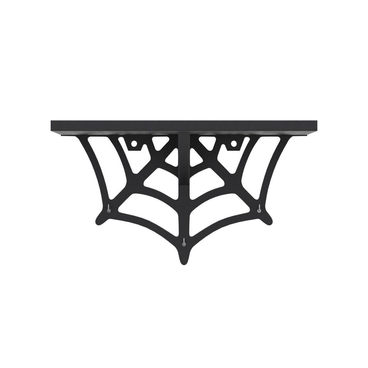 Dakota Fields Gothic Spider Web Floating Shelf With Hooks For Wall ...