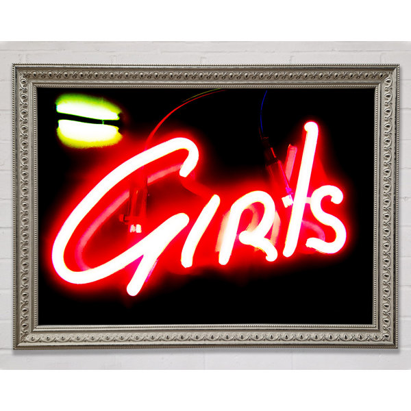 Ebern Designs Neon Girls Sign - Print | Wayfair.co.uk