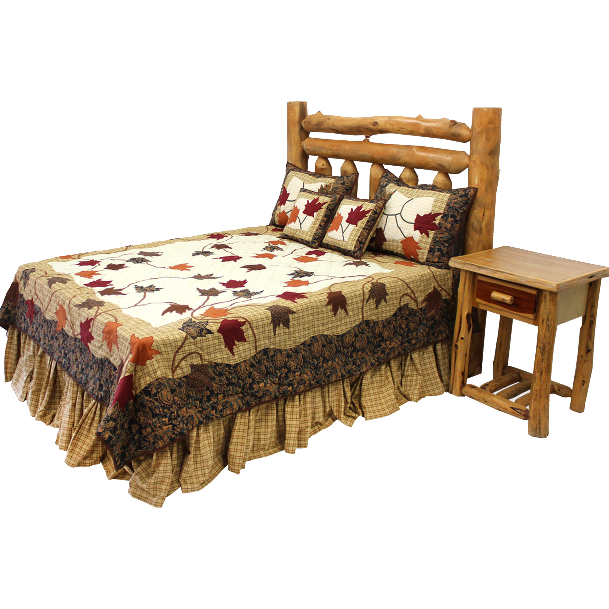 August Grove® Ariella Autumn Leaves Quilt 105"W x 95"L | Wayfair