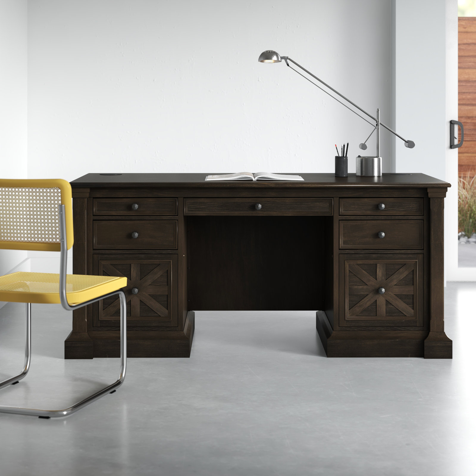 Lark Manor™ Allaraji Executive Desk & Reviews | Wayfair