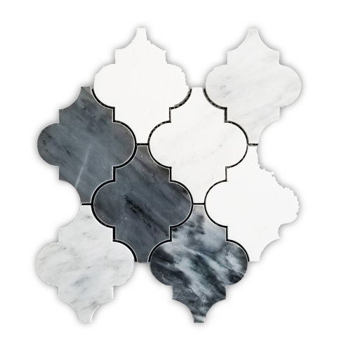 Mango Tile Fort Meyers 12" x 12" Marble Arabesque Mosaic Wall & Floor ...