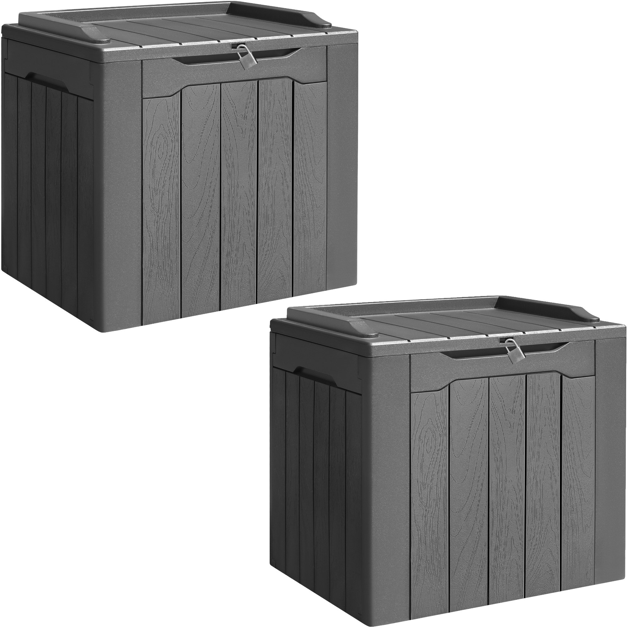 GUNJI 30 Gallon Waterproof & UV Resistant Lockable Deck Box ( Set Of 2 ...