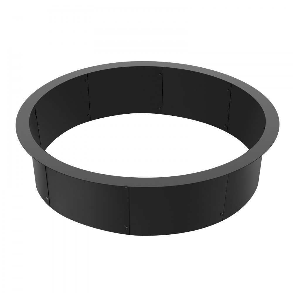 Arlmont & Co. Fire Pit Ring w/ BBQ Fire Ring Outer Steel DIY Campfire ...