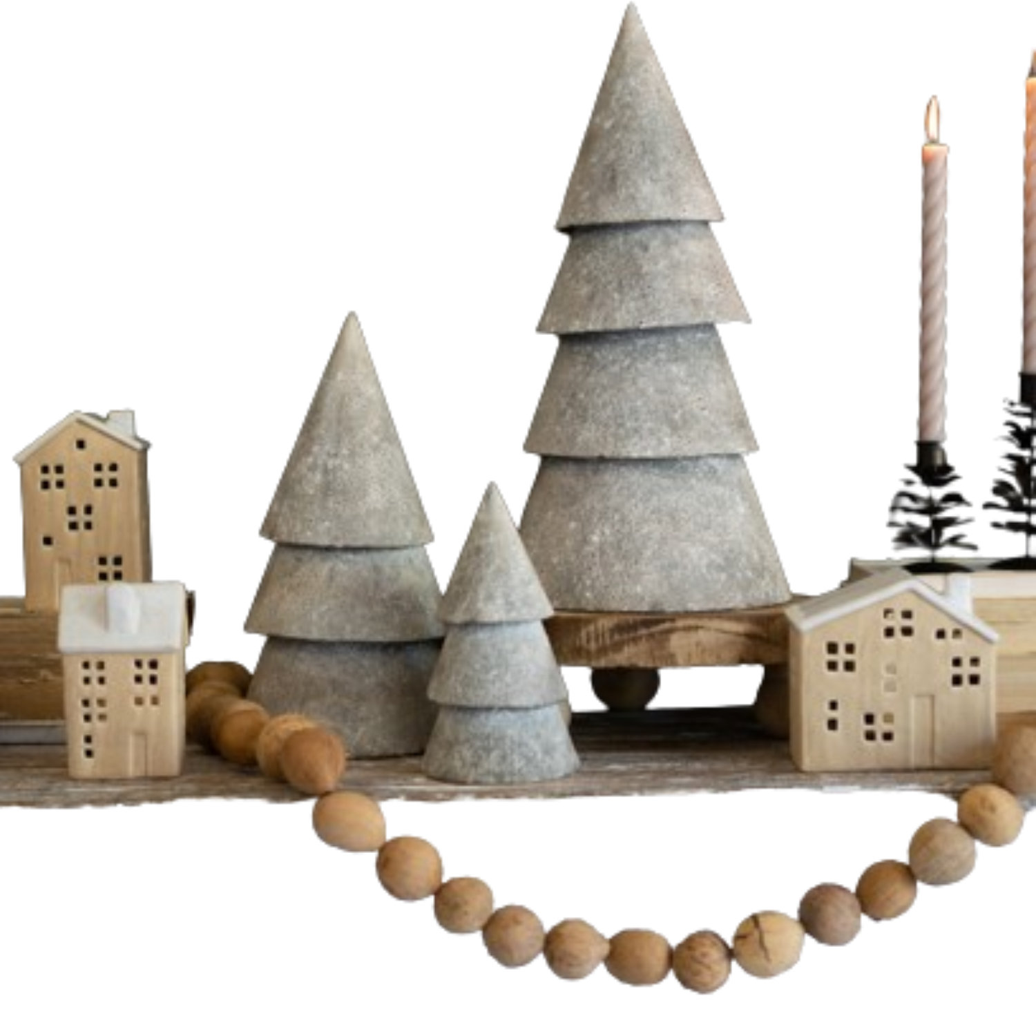 The Holiday Aisle® Set Of 3 Modern Decorative Tabletop Metal Christmas ...