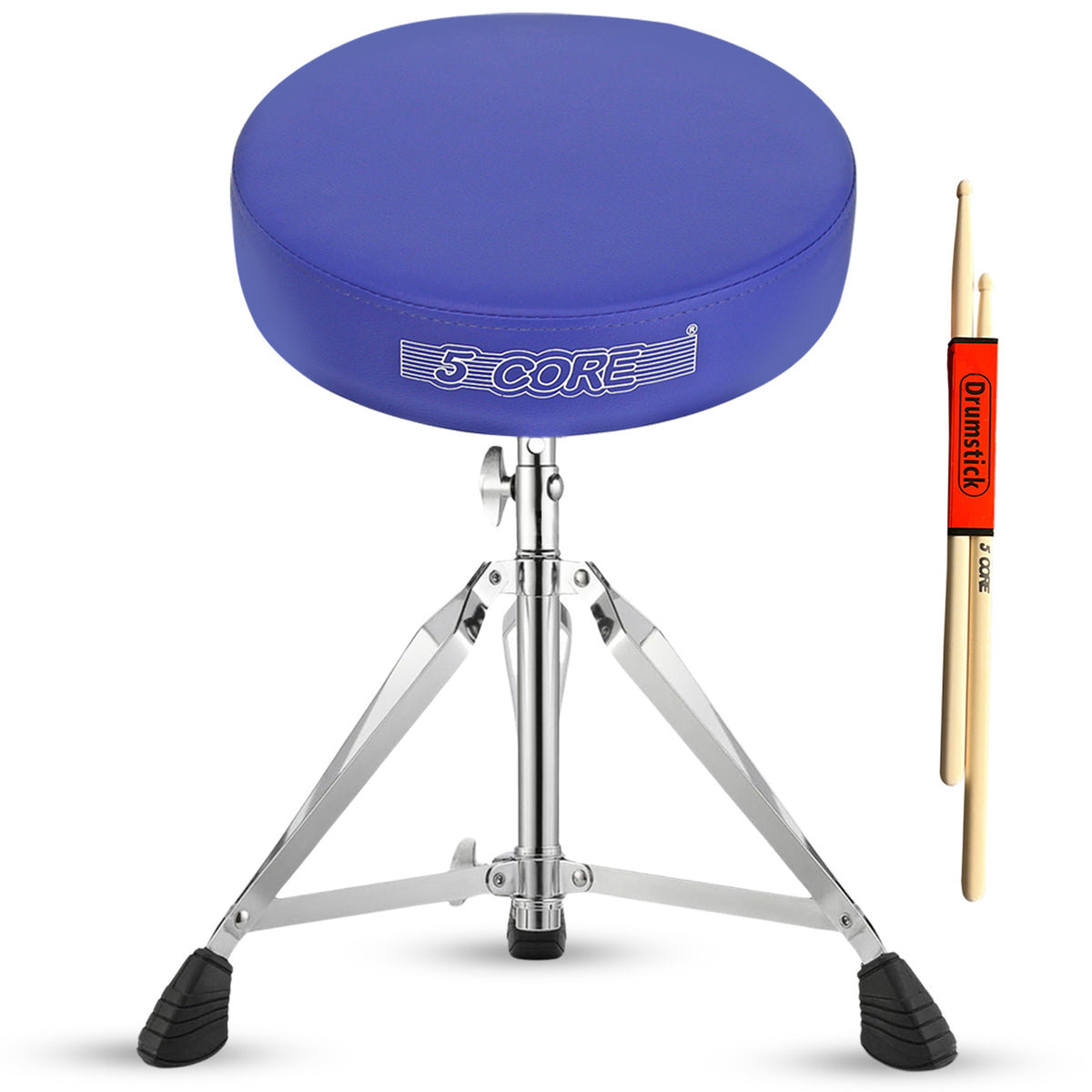 5 CORE 5 Core Drum Throne Padded Adjustable Guitar Stool Drummer Seat ...
