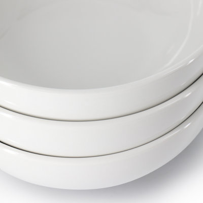 Our Table Simply White 6 Piece 6 Inch Round Porcelain Coupe Bowl Set in ...