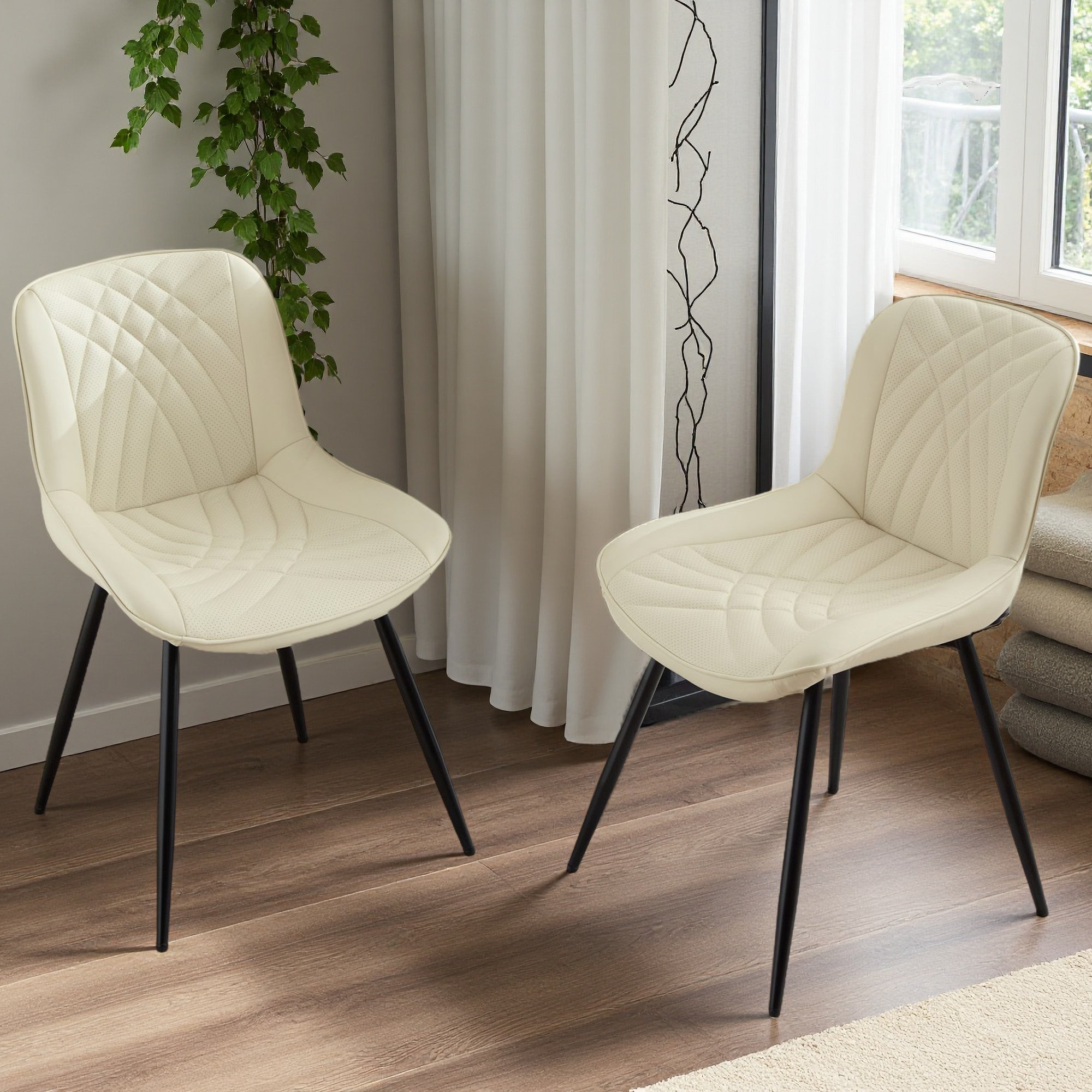 George Oliver Dining Chairs Set Of 2 Mid Century Modern Kitchen Chair ...