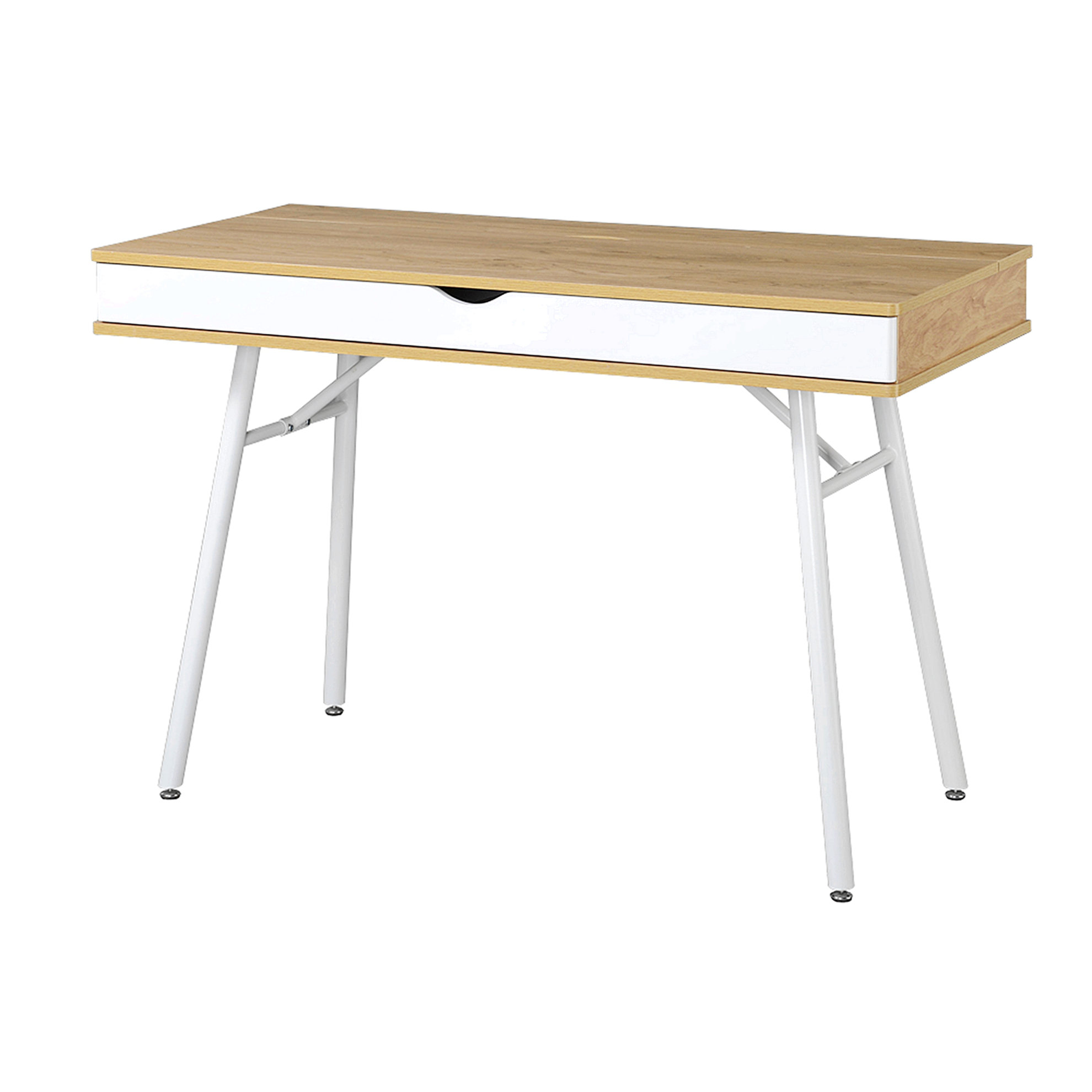 Corrigan Studio® Modern Multi Storage Computer Desk With Storage, Pine ...