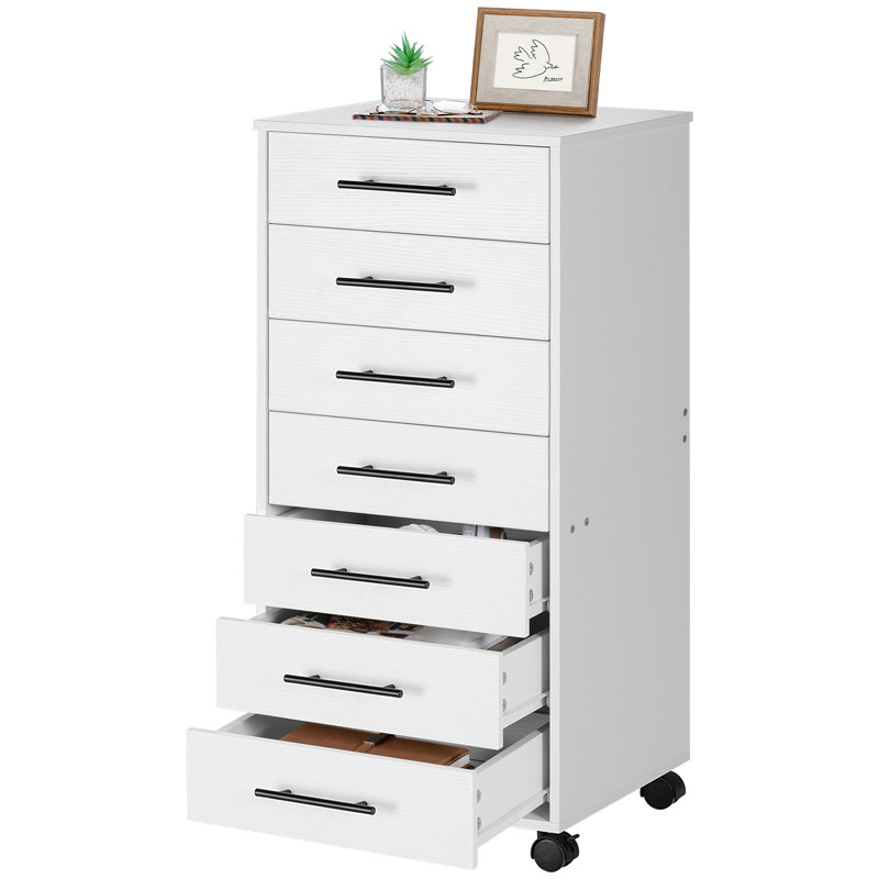 Ebern Designs 15.7'' Wide 7-drawer Mobile File Cabinet | Wayfair