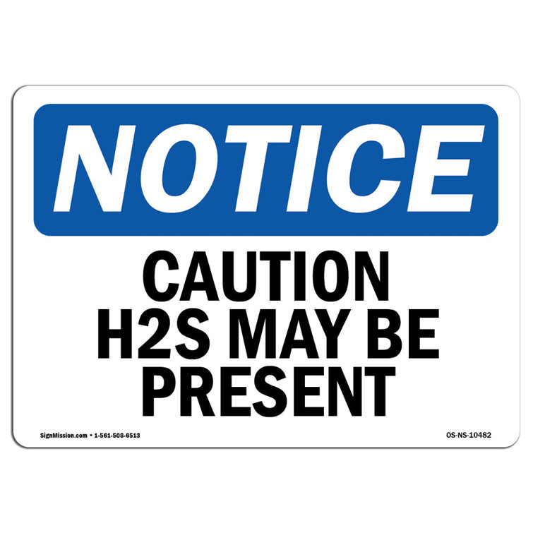 SignMission Caution H2S May be Present Sign | Wayfair