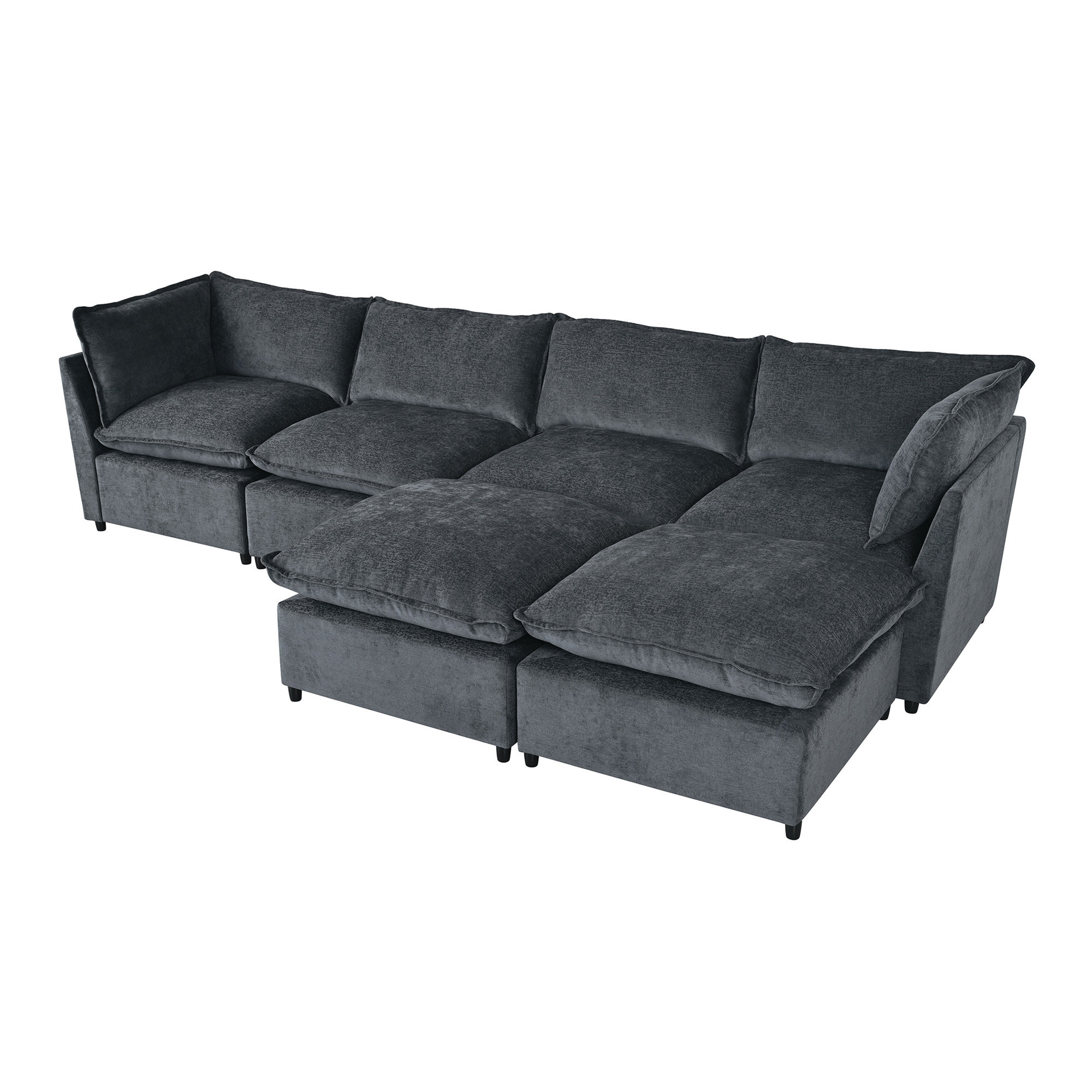 Latitude Run® Modern Large U-Shape Sectional Sofa, 2 Large Chaise with ...