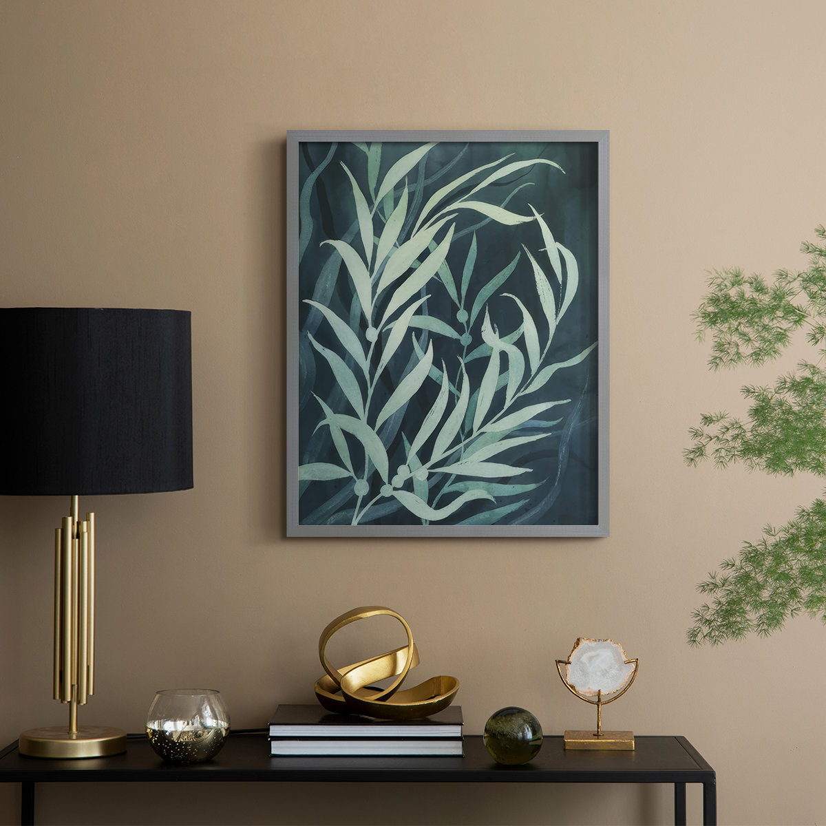 Ophelia & Co. Deep Blue Forest I Framed Print - Solid Wood | Wayfair
