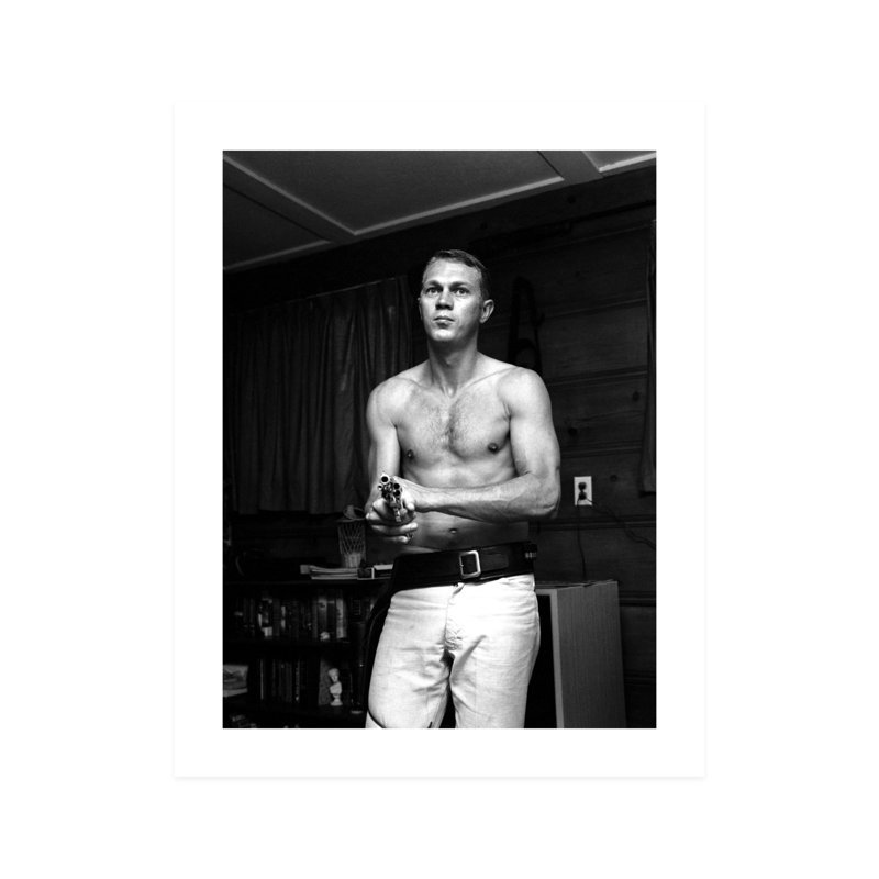 Globe Photos Entertainment & Media Steve Mcqueen Holding Gun in Hand ...