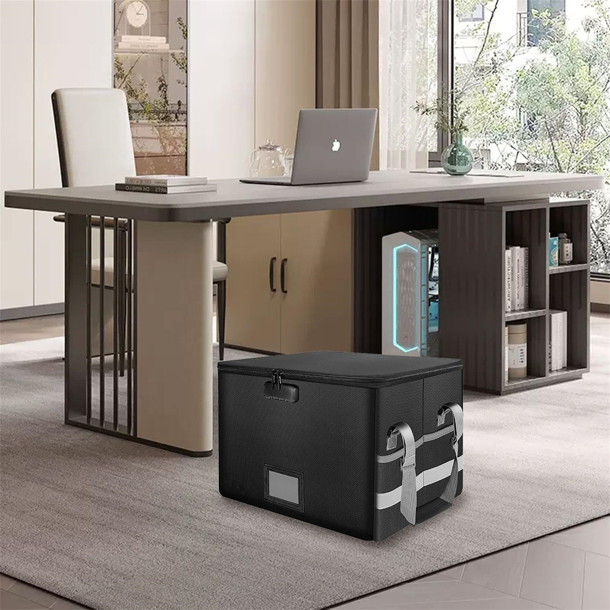 YHSNFJING File Box with Lock Fireproof Waterproof Document Box with ...