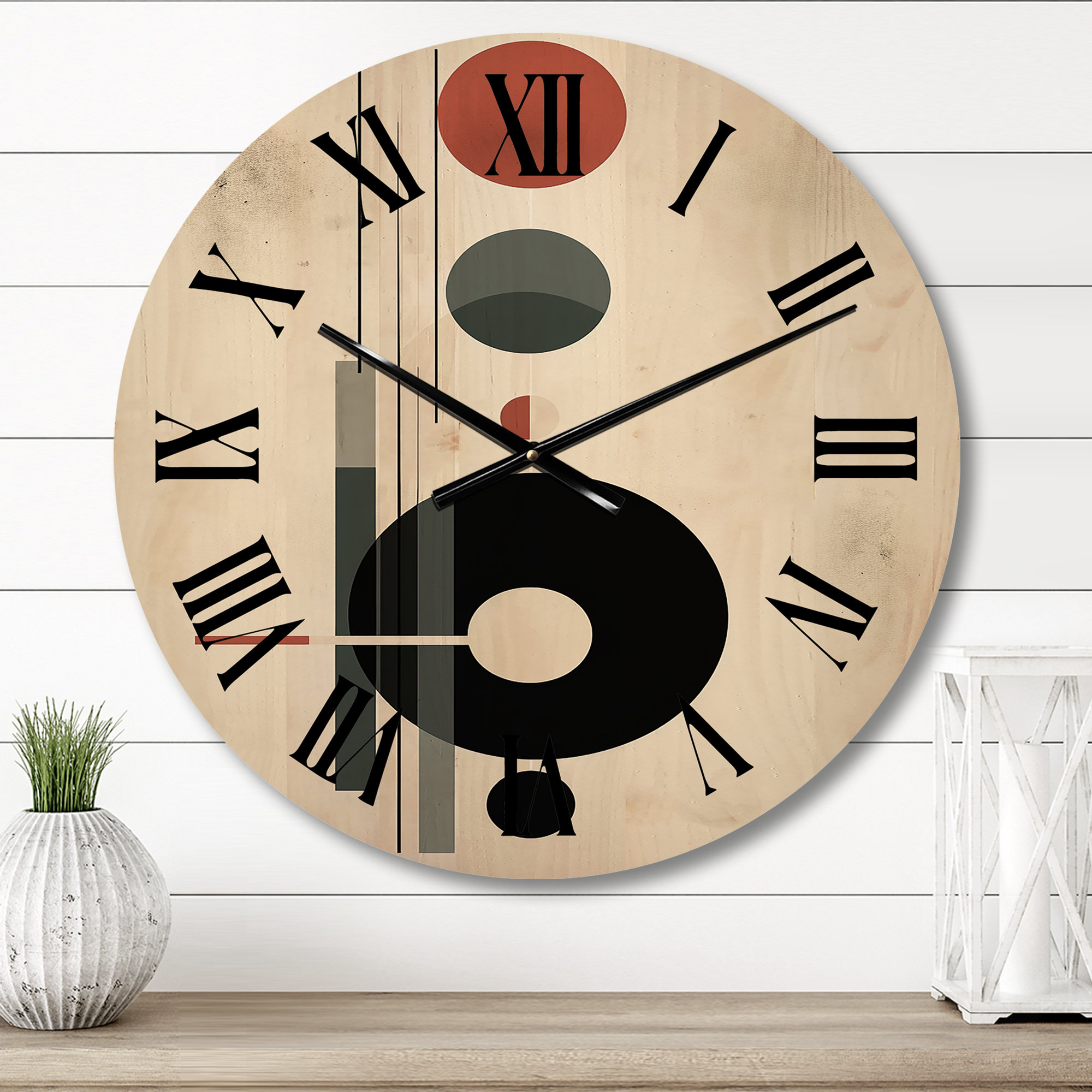 East Urban Home Waning withthe Moon Circular Retro Geometrics II ...