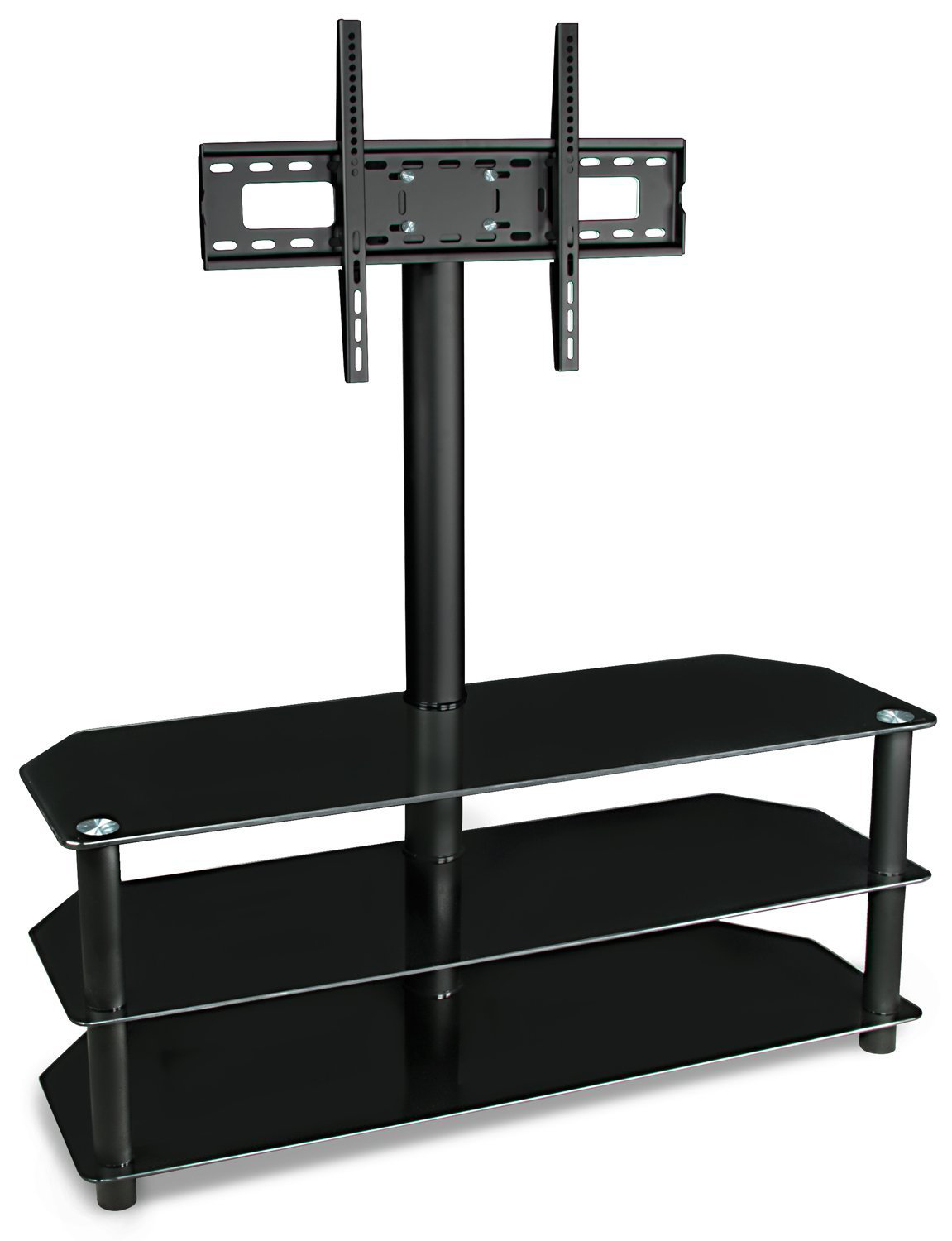 Mount-It! TV Stand with Mount, 3-in-1 Entertainment Center with Glass ...