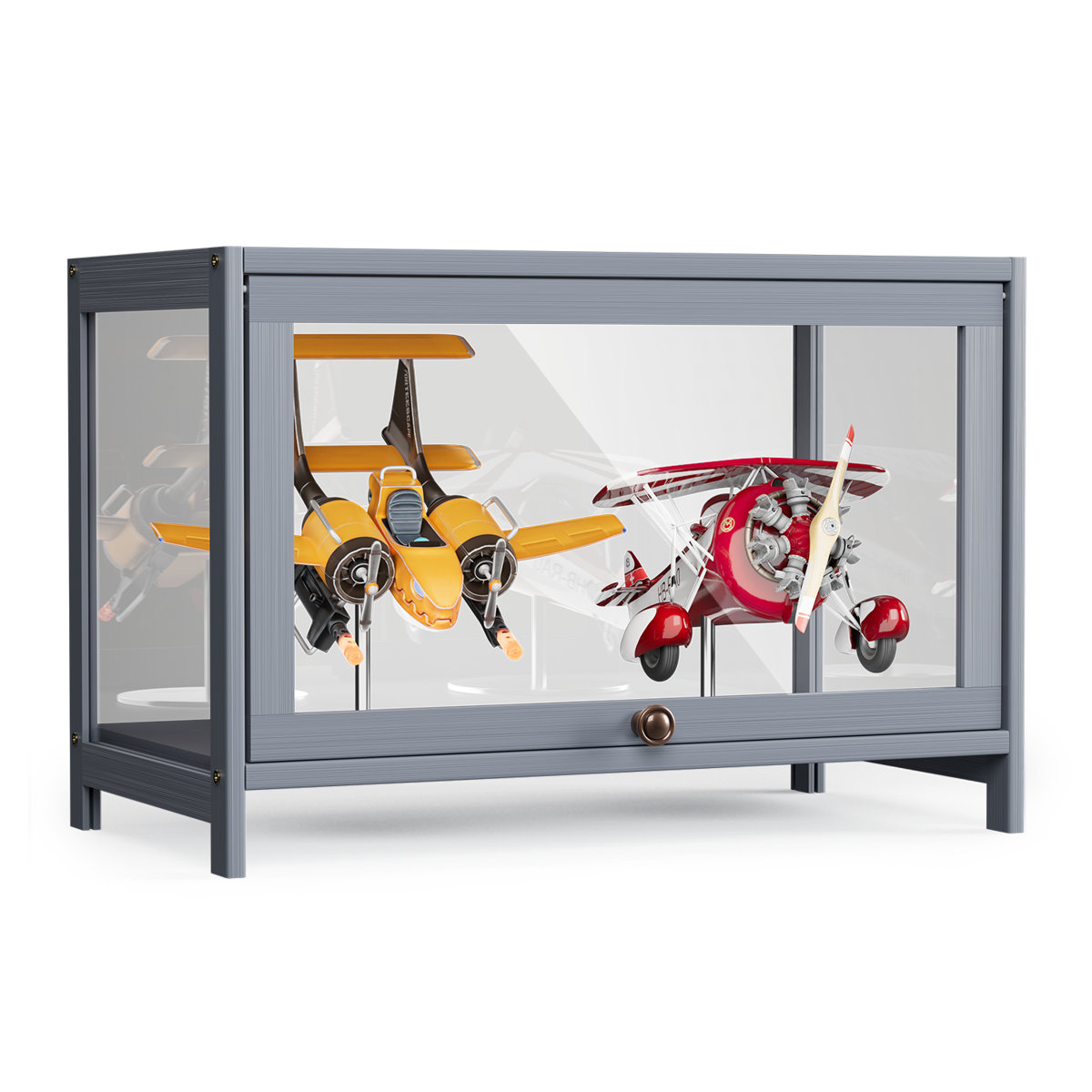 Latitude Run® Display Cabinet With Flip Up Door, Curio Cabinet ...