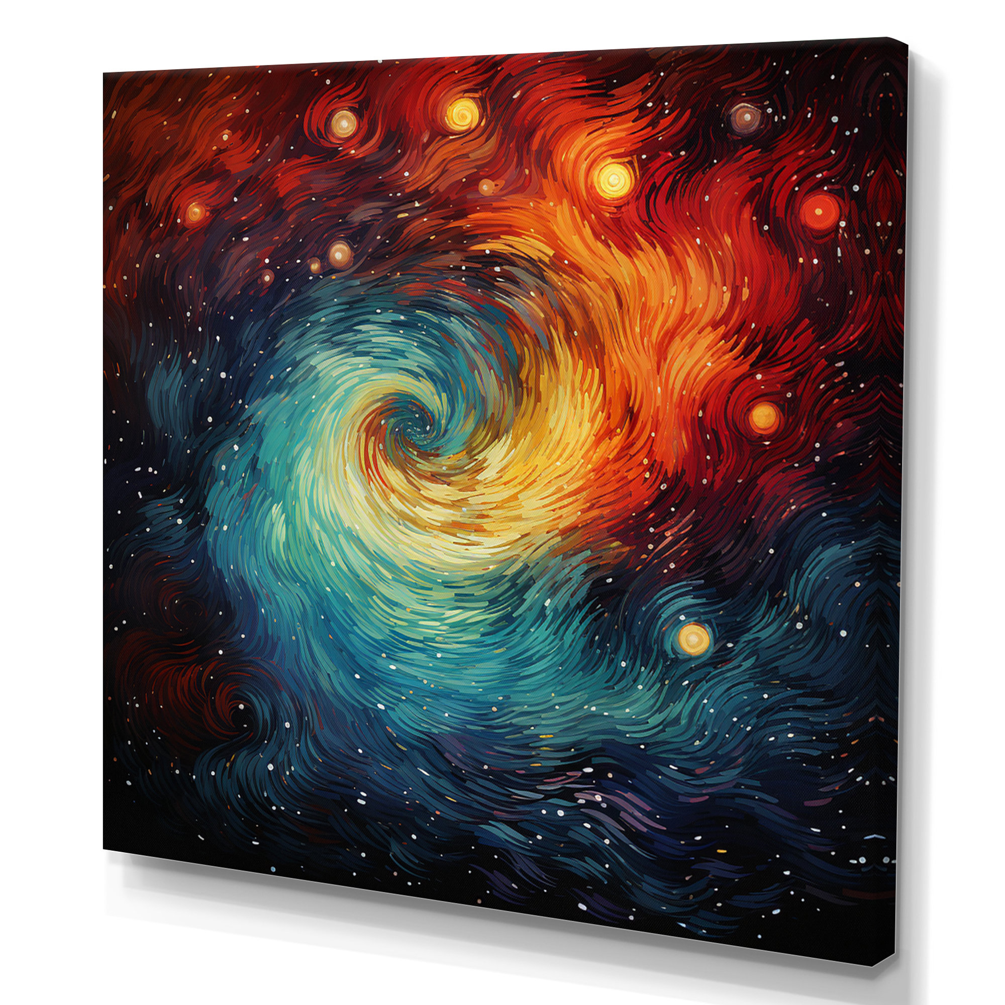 Ivy Bronx Colourful Storm Whirling Kaleidoscope I - Abstract Canvas ...