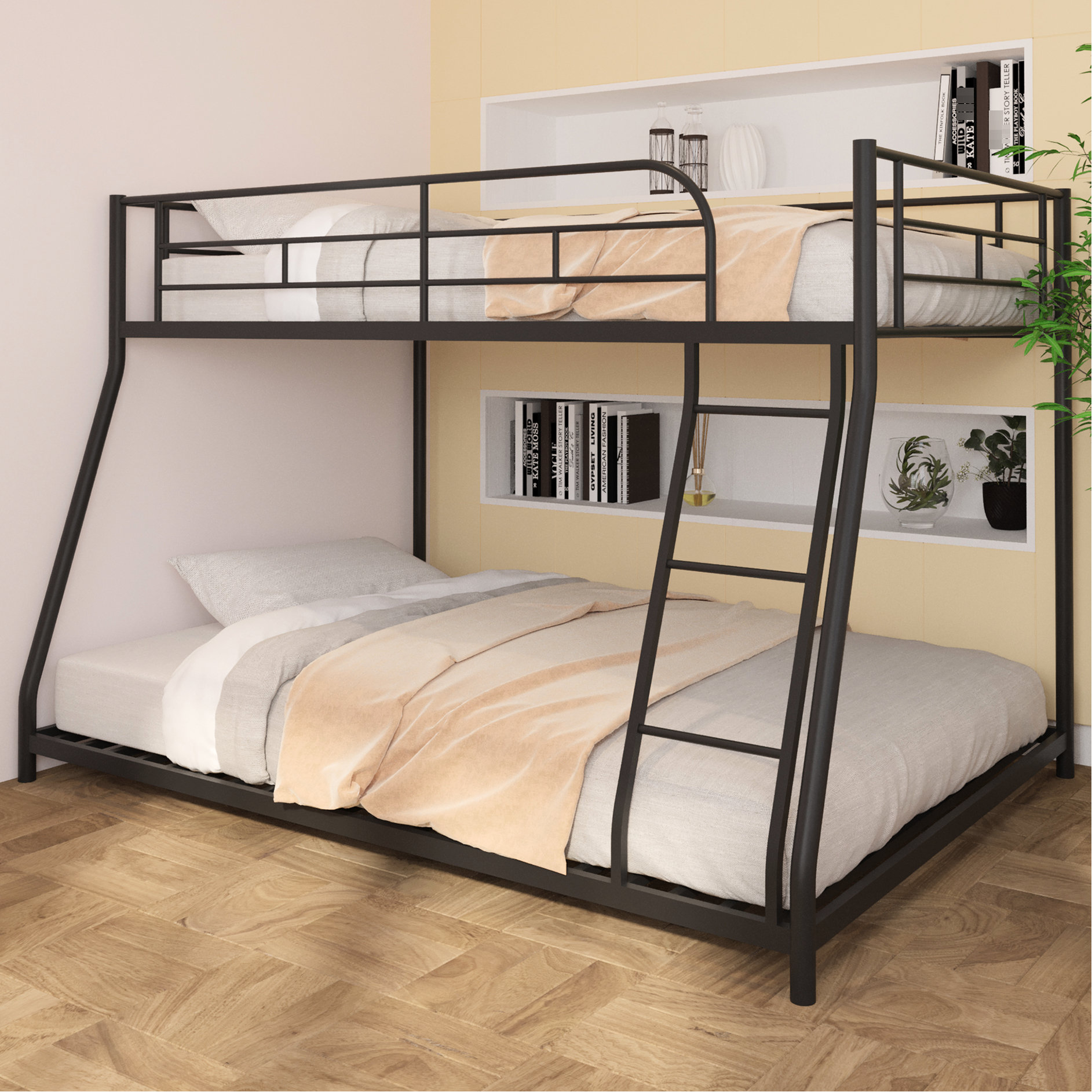 Isabelle & Max™ Twin Over Full Bunk Bed With Metal Frame, Rails And ...