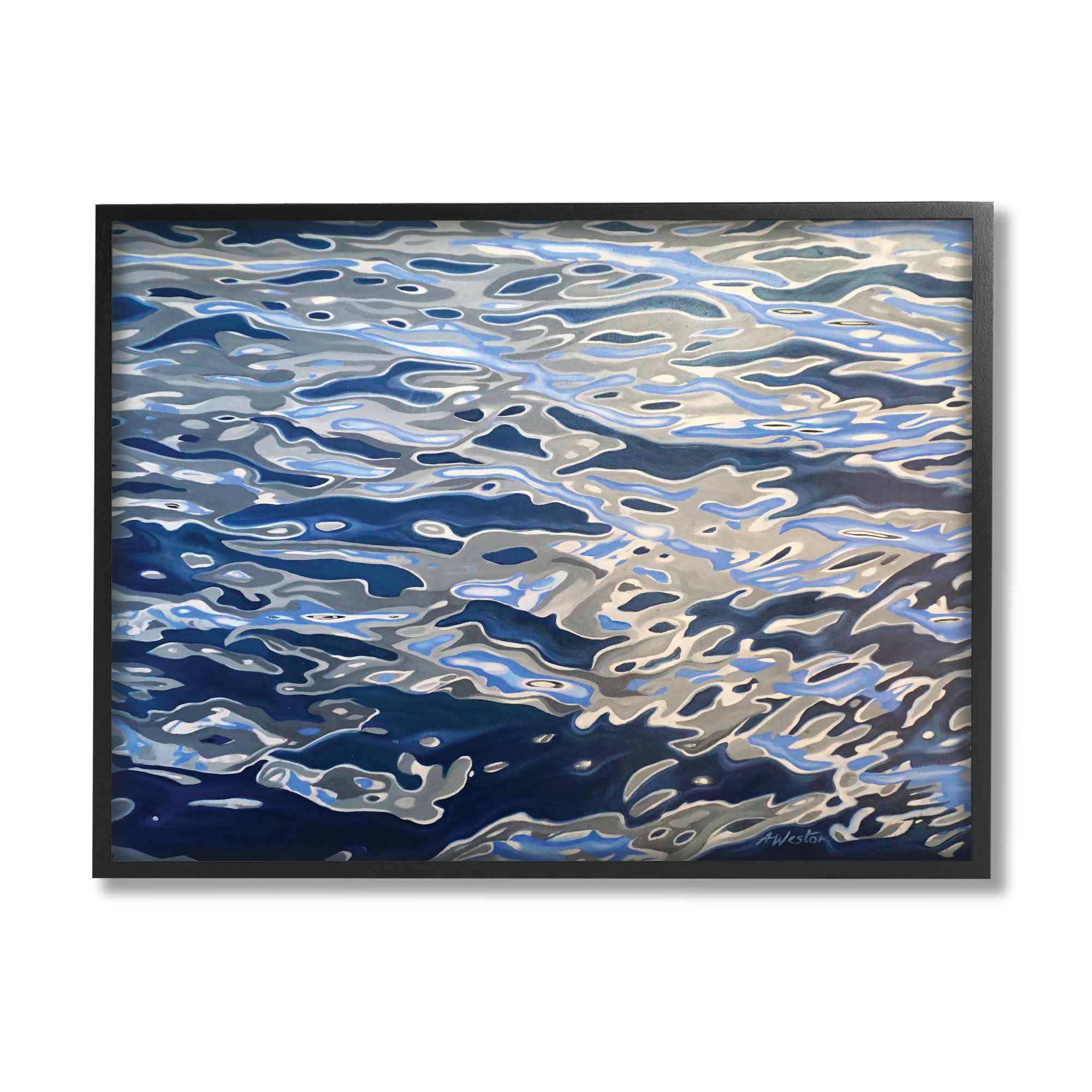 Stupell Industries Abstract Ocean Water Ripples Catching Sunlight ...