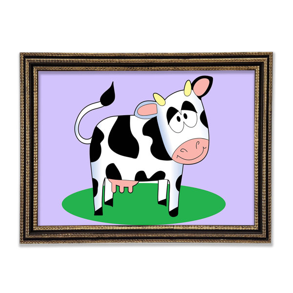 Harriet Bee Happy Cow Lilac - Single Picture Frame Art Prints | Wayfair ...