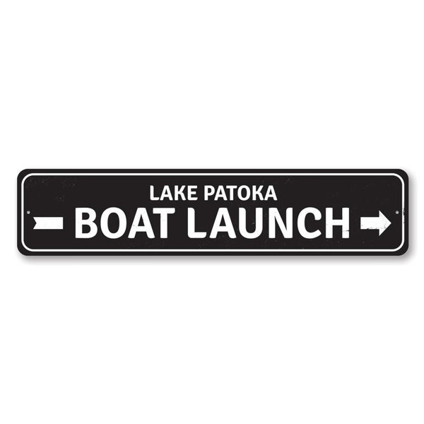 Lizton Sign Shop, Inc Boat Launch Arrow Aluminum Sign | Wayfair