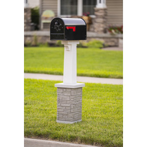 PAK Premium Mailbox Post Pedestal Classic White & Reviews | Wayfair