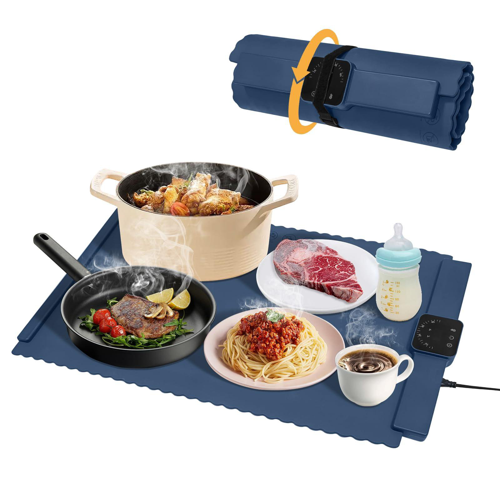 Latitude Run® Food Warming Mat 5 Adjustable Temperature Electric ...
