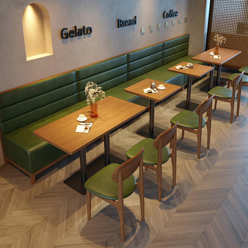 Canadian Linen Vintage Cafe Bistro Restaurant Green Benches Faux ...