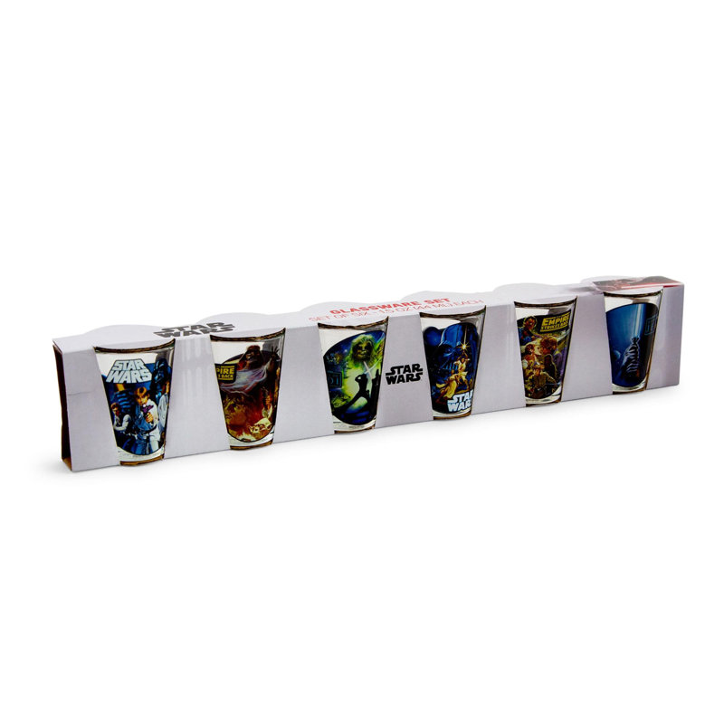 Silver Buffalo 4 - Piece 2oz. Glass Shot Glass/Shooter Assorted ...