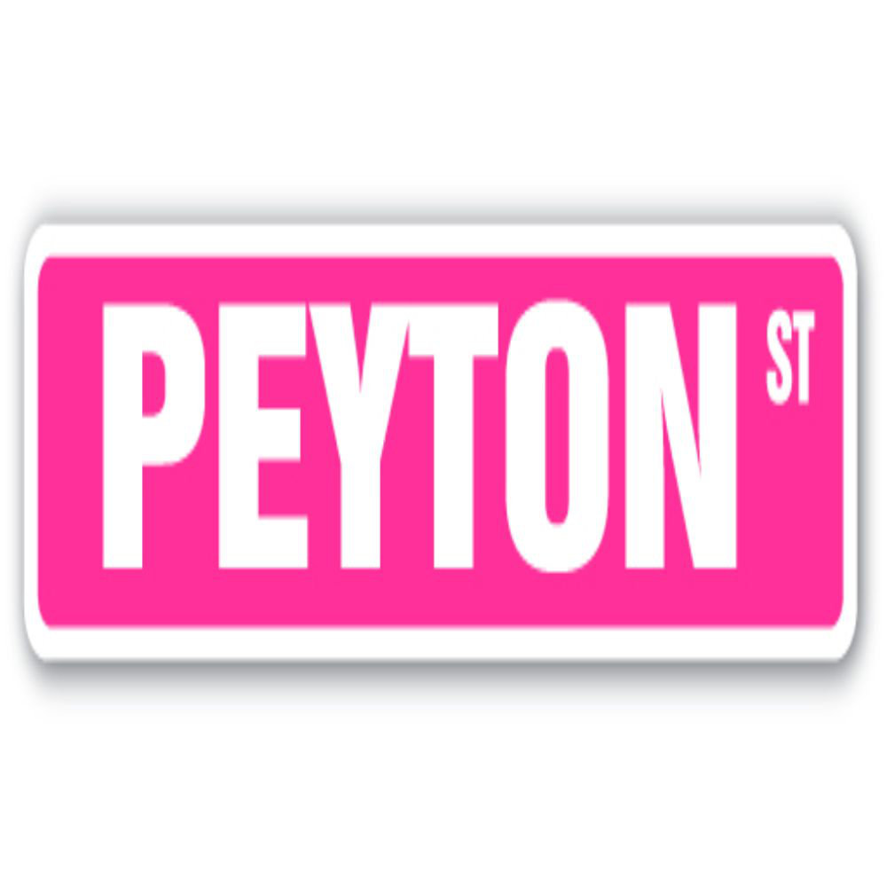 SignMission Peyton Street Sign Childrens Name Room Sign | Wayfair