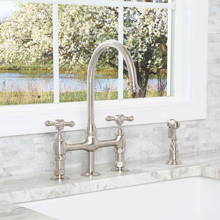 Chevington Kitchen Faucet with Side Spray & Reviews | Wayfair