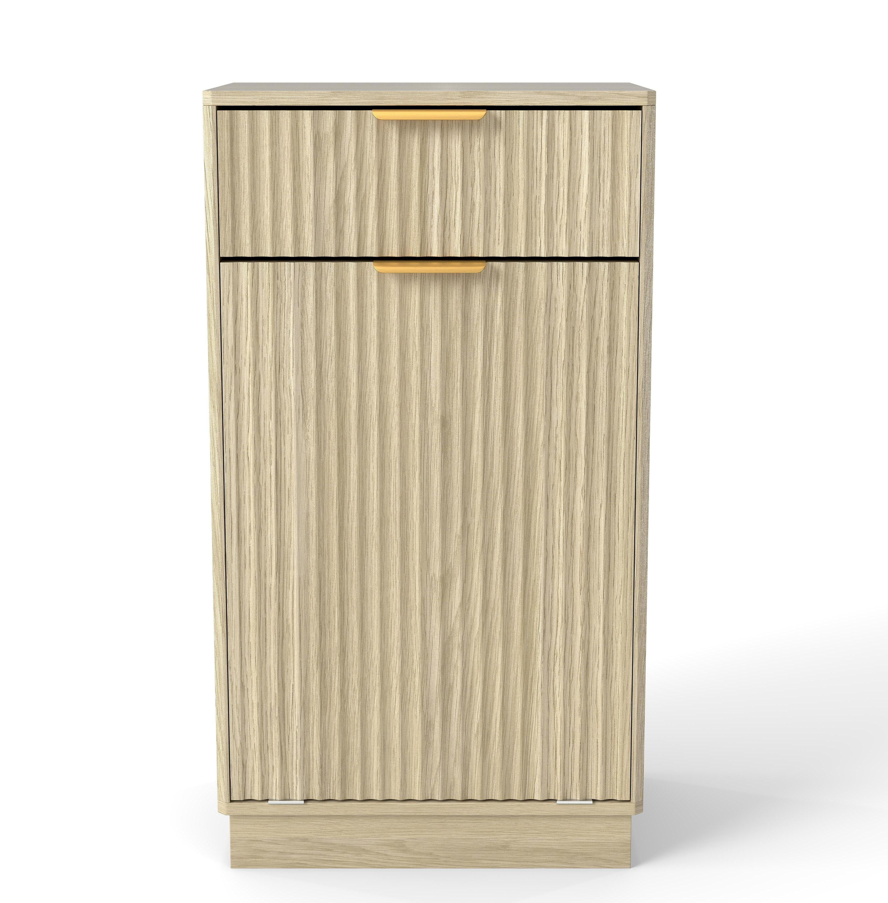 grffinhome 10-Gallon Woodgrain Tilt-Out Trash Can Cabinet Wooden ...