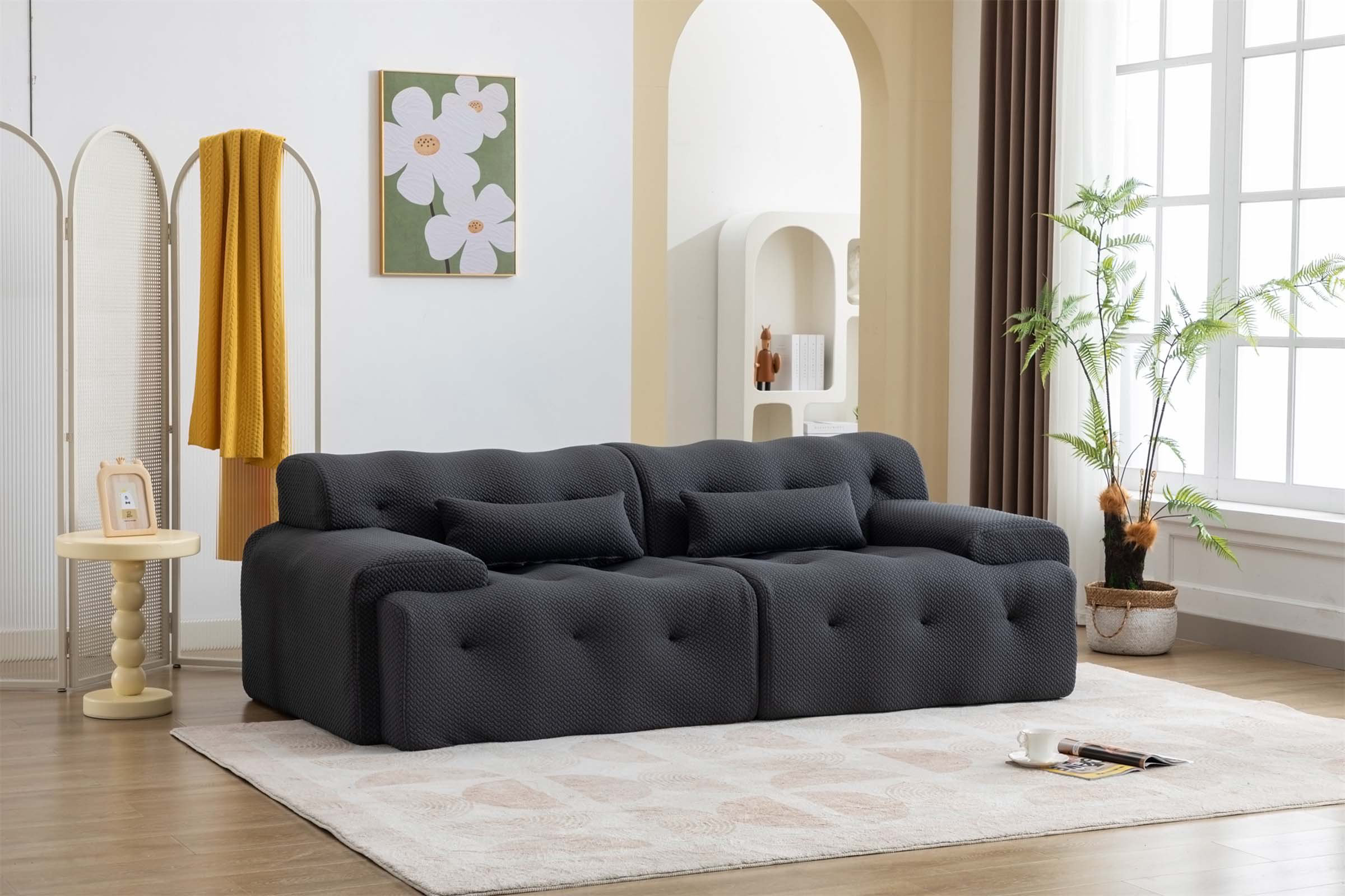 Latitude Run® Large Size 2 Seater Sofa Couch, Lounge Sofa For Living ...