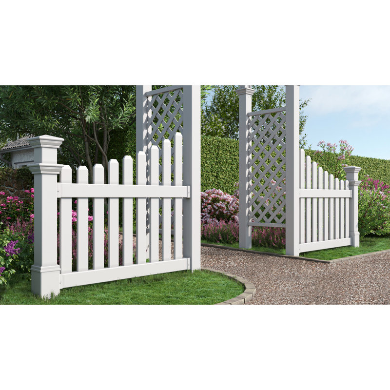 Vita 3.5 ft. H x 4 ft. W Cottage Wing Vinyl Fence Panel & Reviews | Wayfair