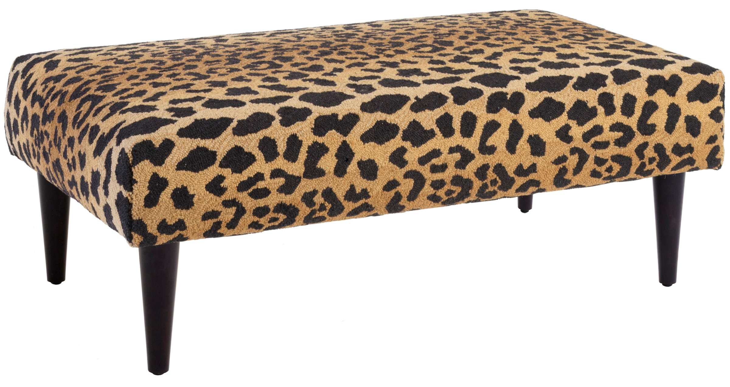 Annie Selke Home Leopard Tapered Leg Rug Ottoman | Wayfair