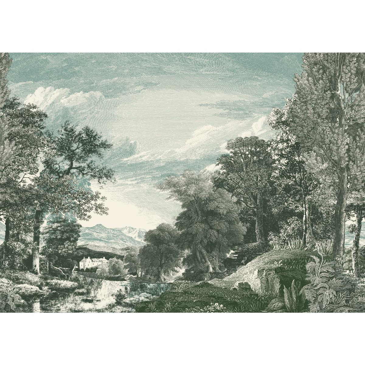 York Wallcoverings Scenic 10.2' L x 151.5'' W 6-Panel Wall Mural ...