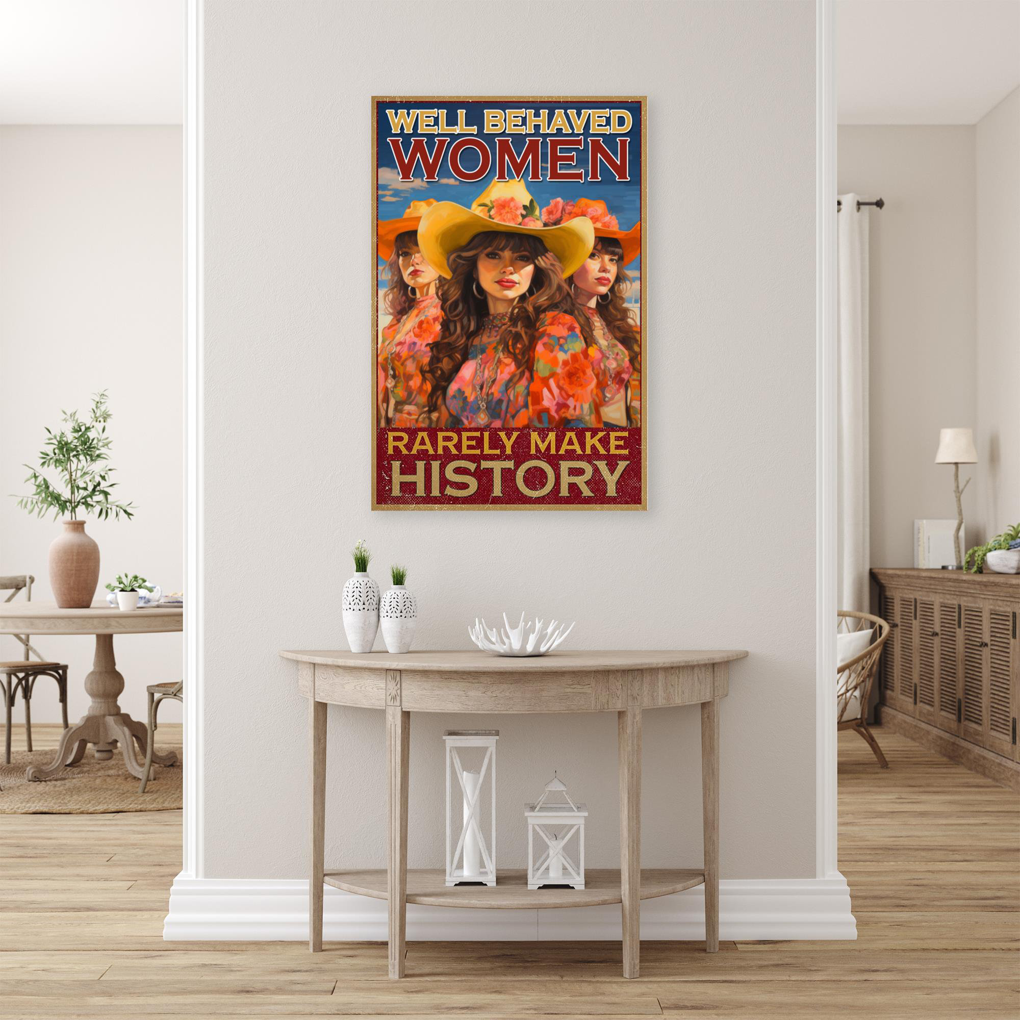 Trinx Cowgirls Well Behaved Women On Canvas Print | Wayfair