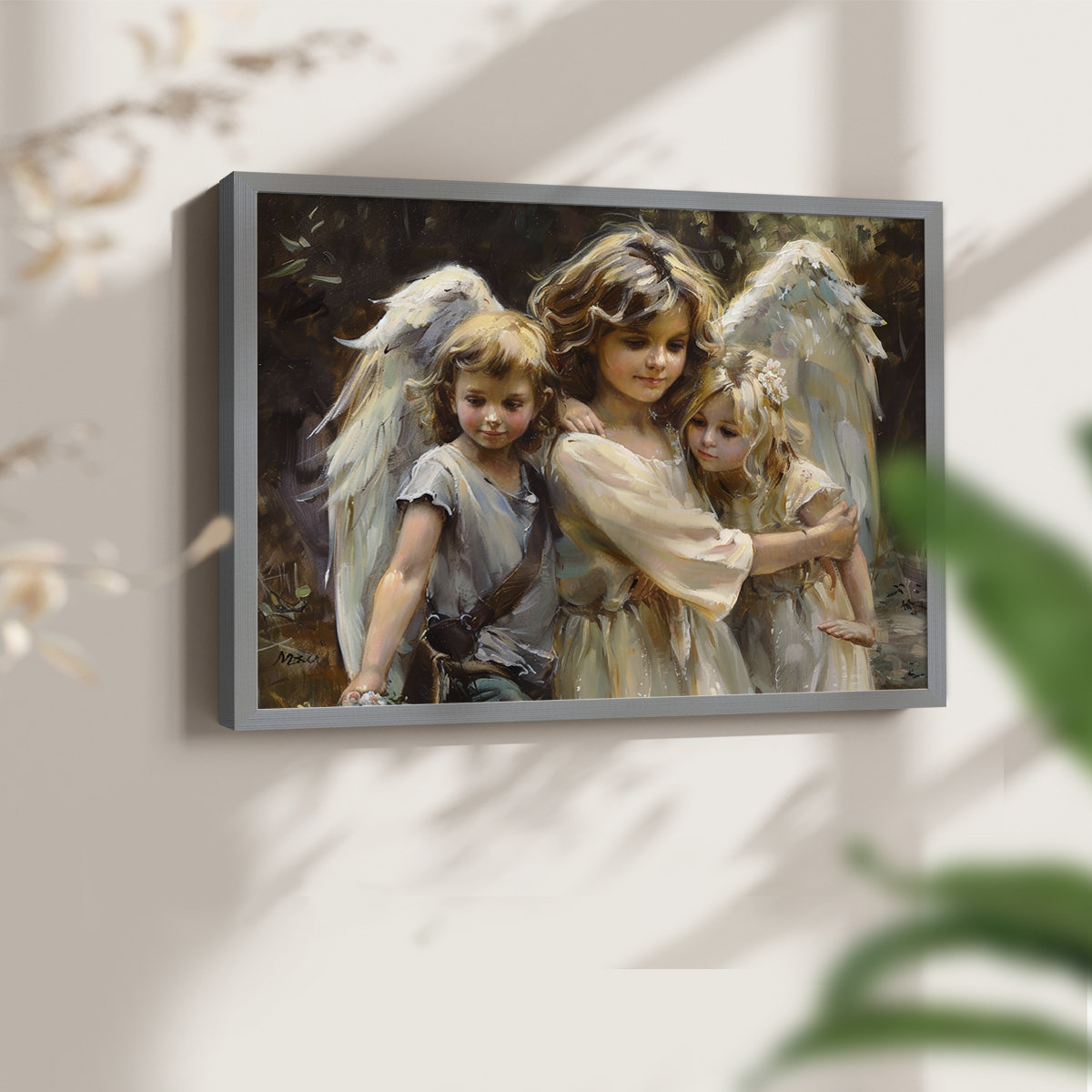 The Holiday Aisle® Angels From Above-CVIII -Framed Print - Restickable ...