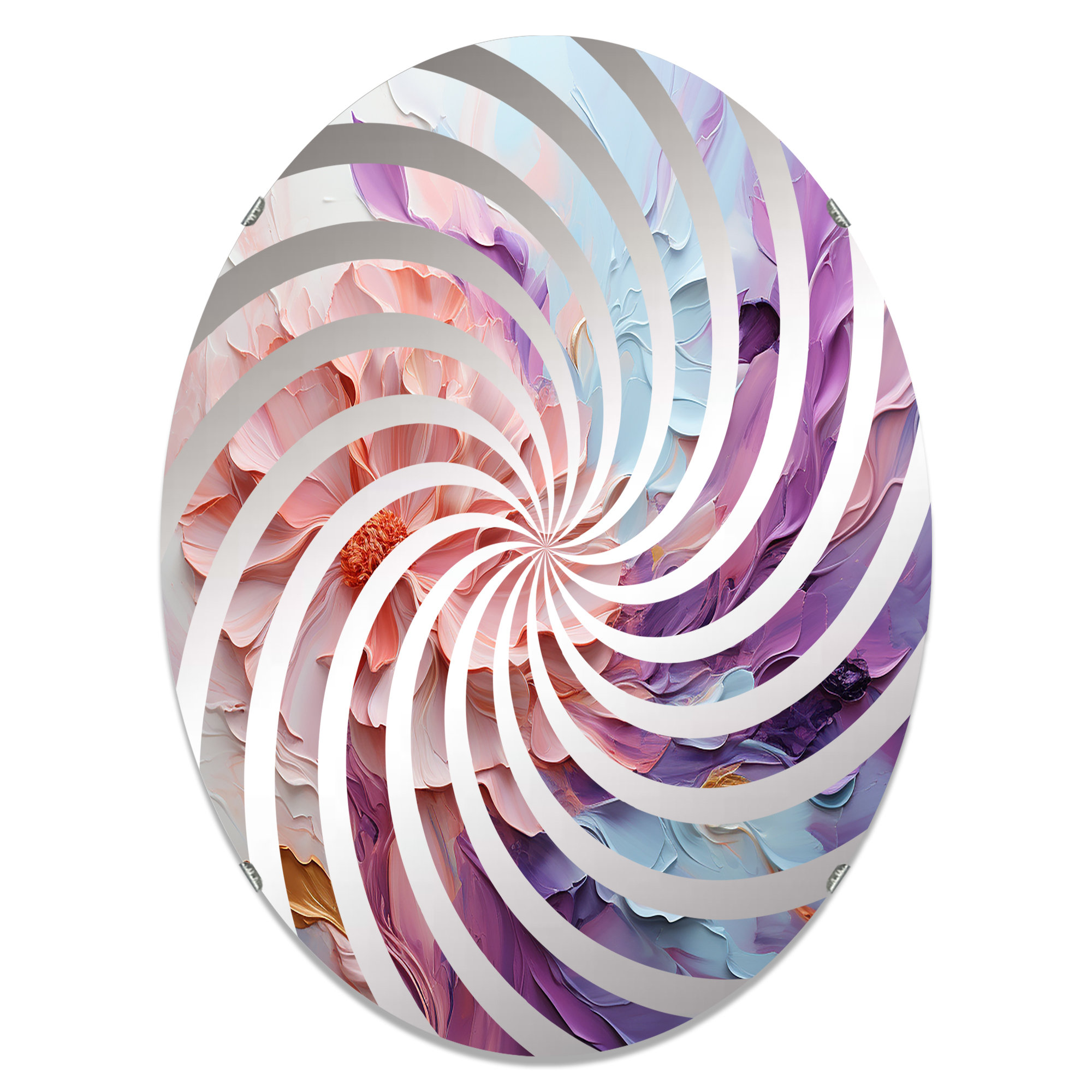Design Art Whirling Dreamscape - Vortex Decorative Mirror Oval | Wayfair