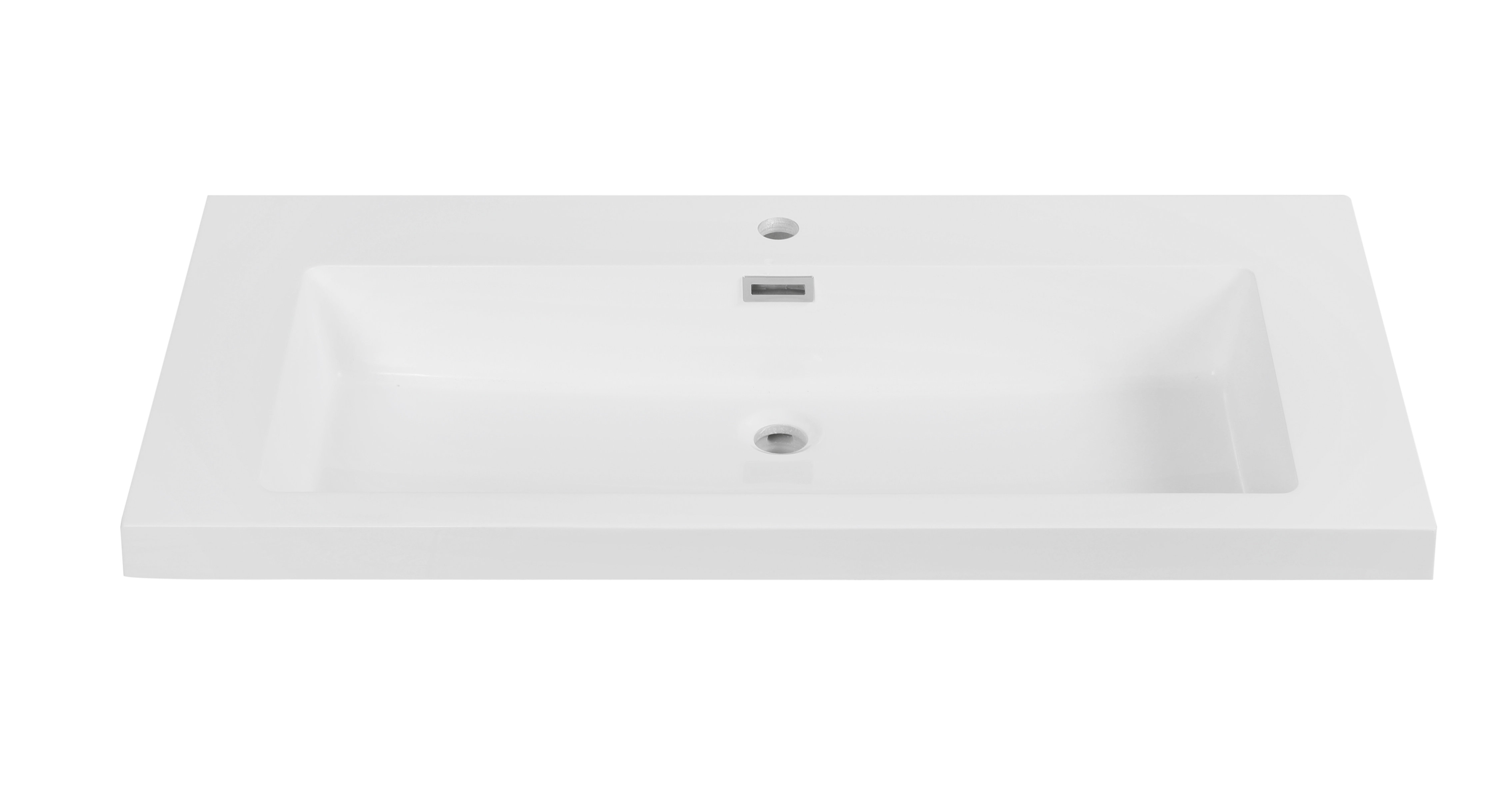 Streamline Bath 39.4" Solid Surface Resin Streamline Vanity Top ...