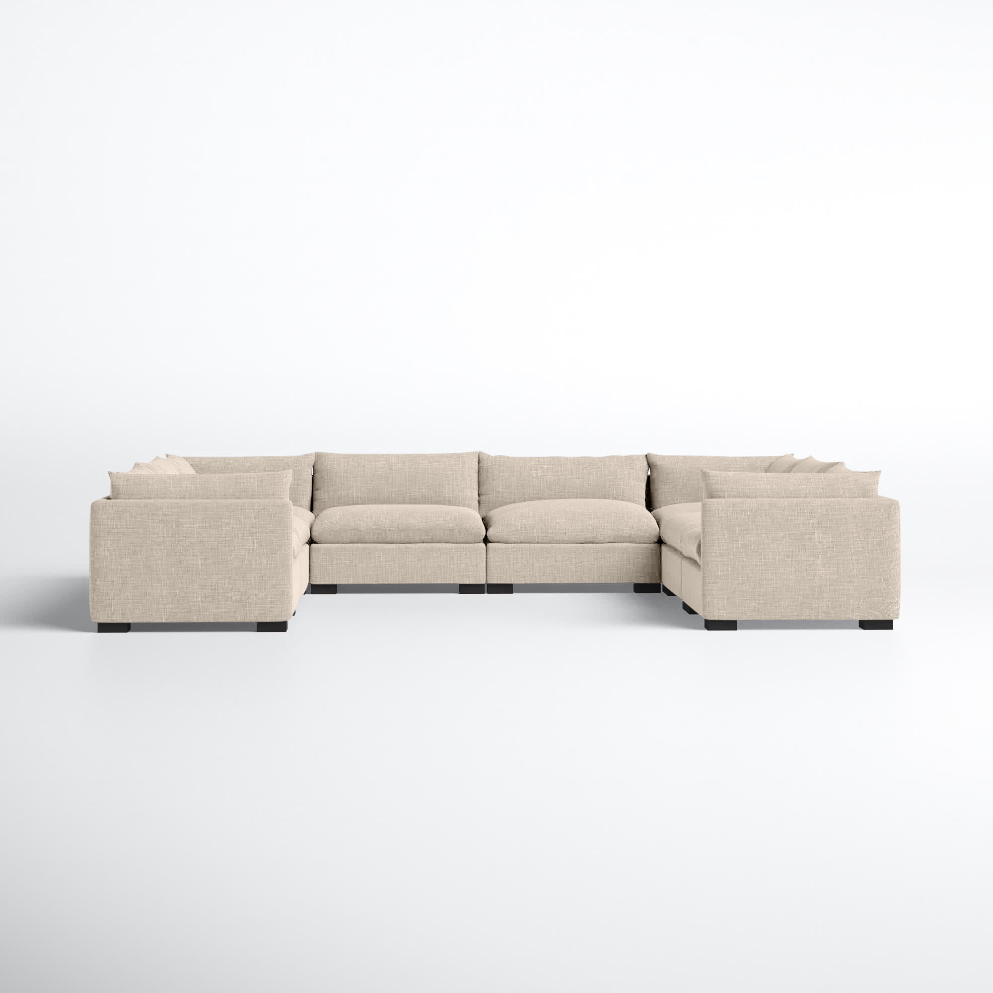 Zuri 8 Piece Upholstered U Sectional Joss Main