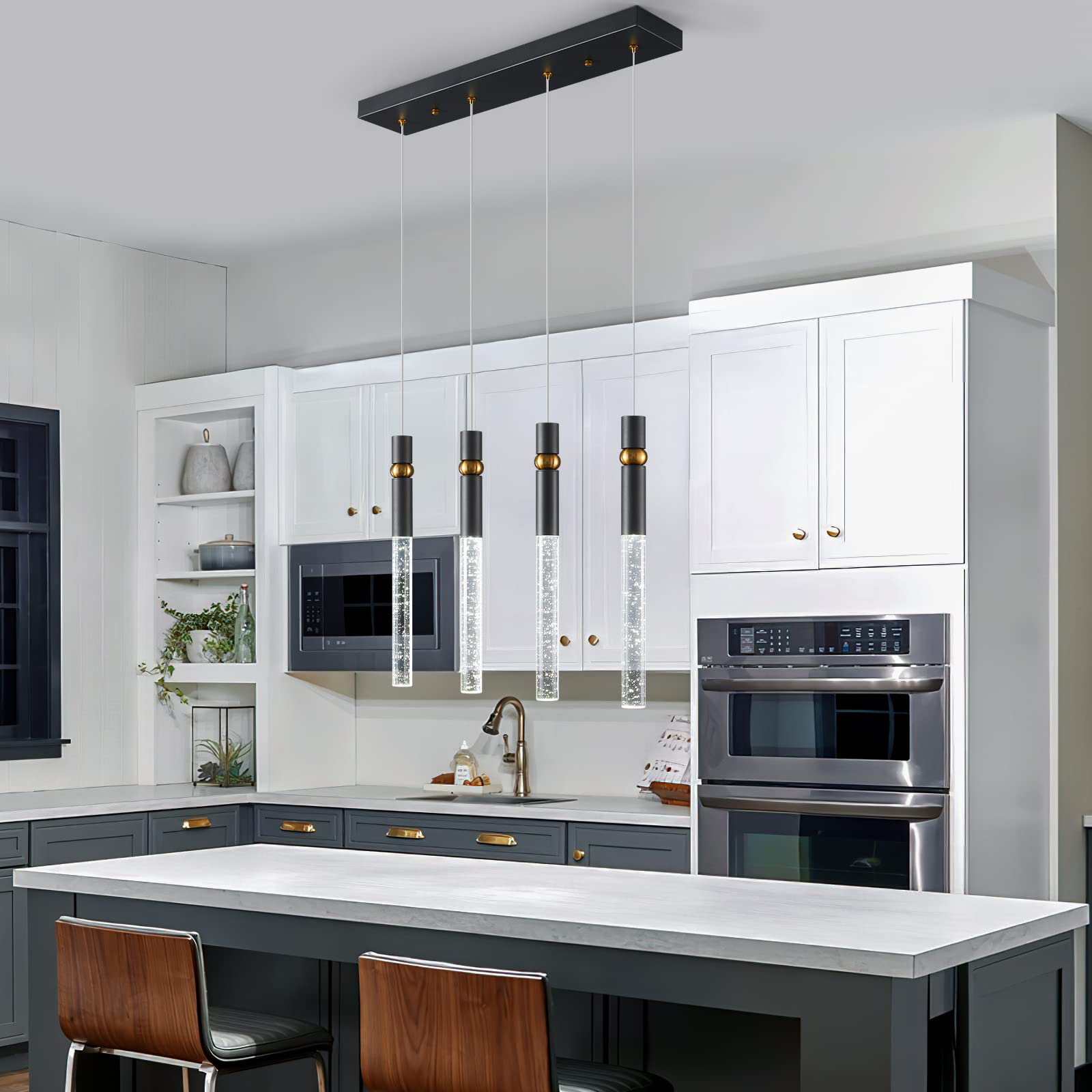 Mercer41 Nakendra - Light Black Modern Dining Room Light Fixtures ...