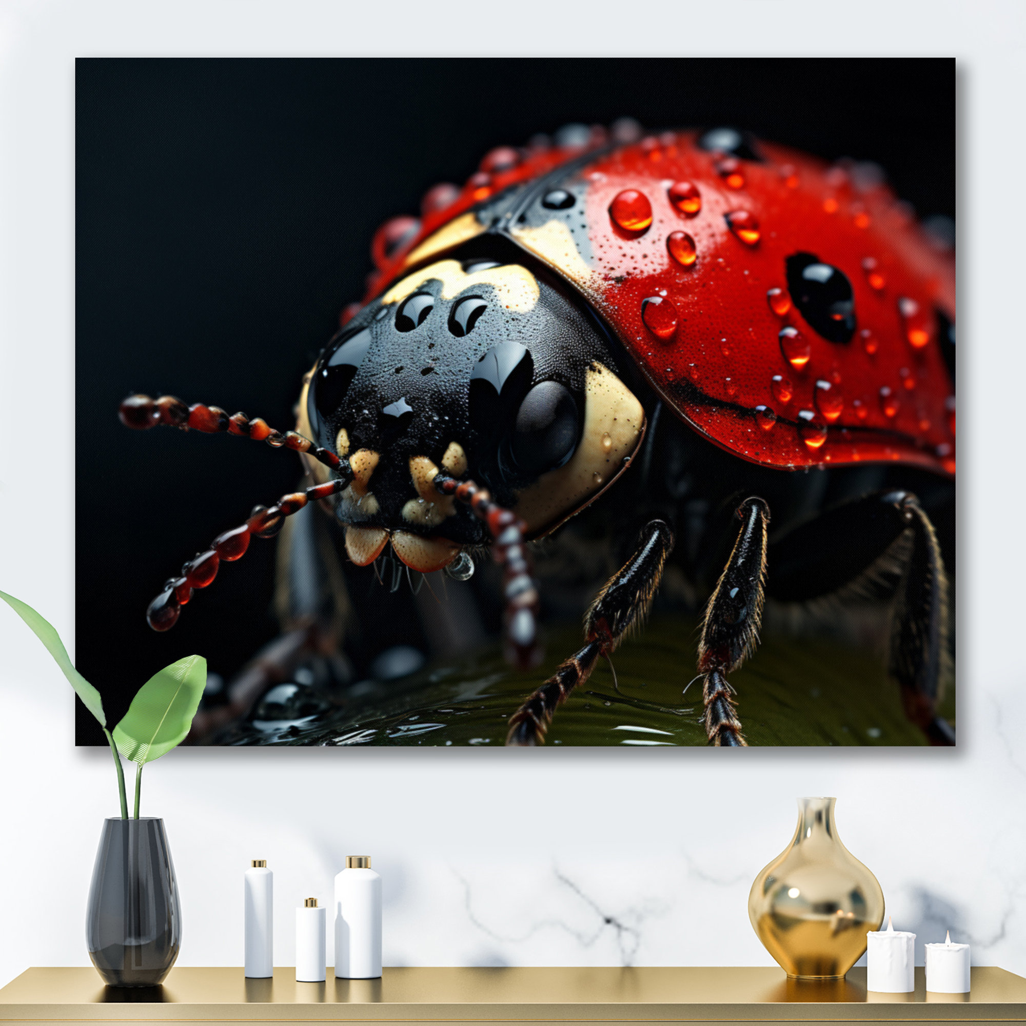 Latitude Run® Red Ladybug Portrait IV On Canvas Print | Wayfair