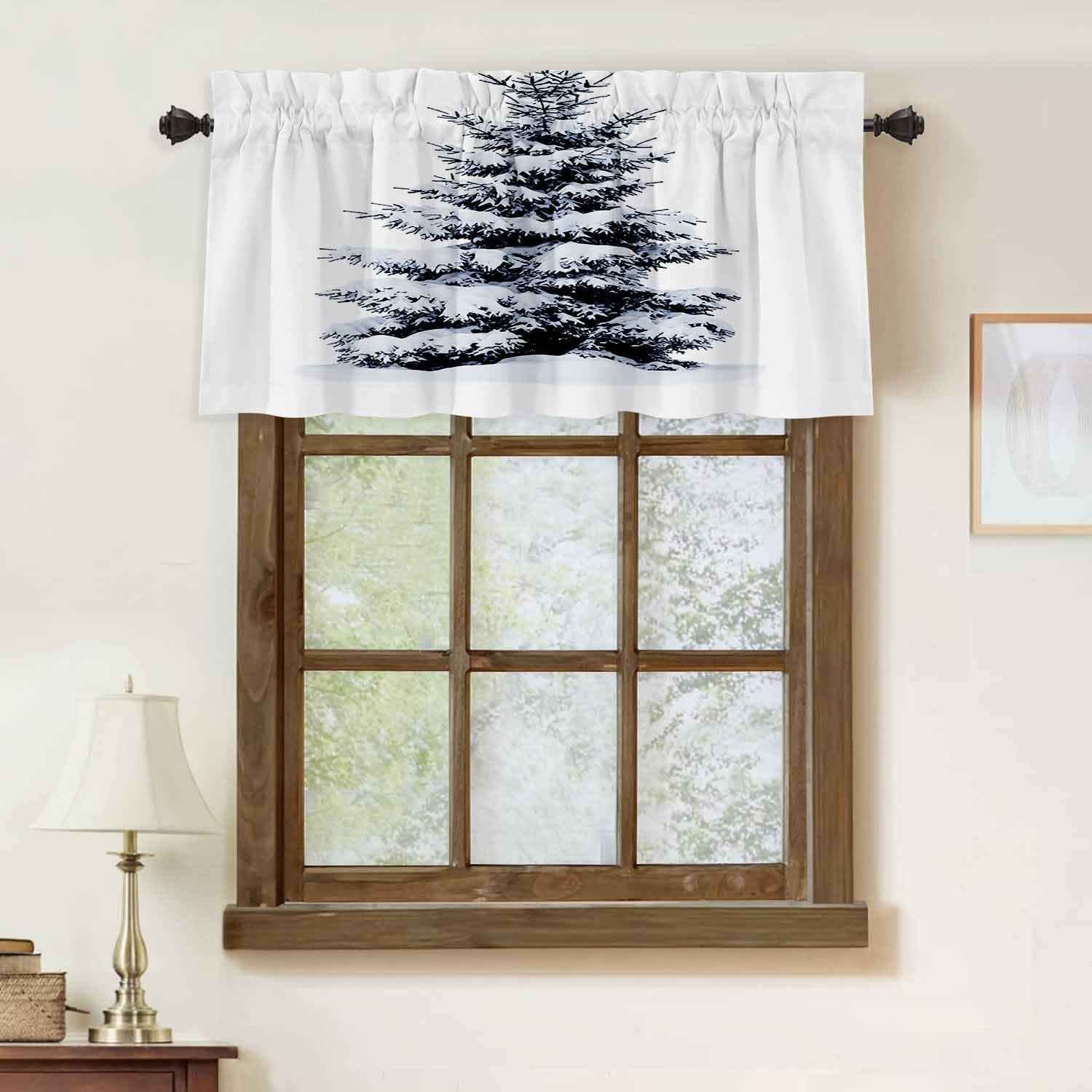 Ophelia & Co. White 52"W Christmas Tree with Snow Pine Winter Branch ...